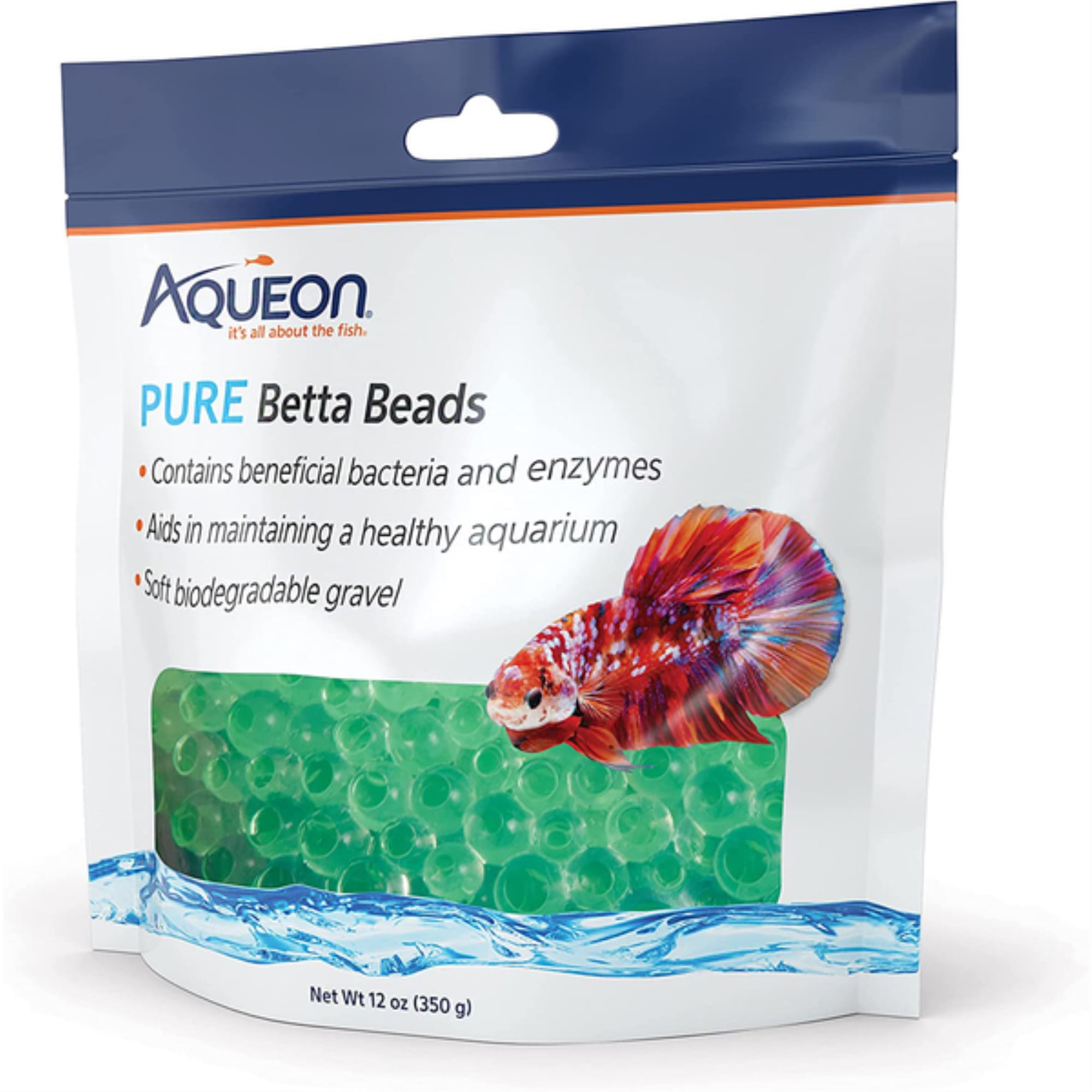 Aqueon Betta Beads Green, Soft aquarium beads for water clarity and ...