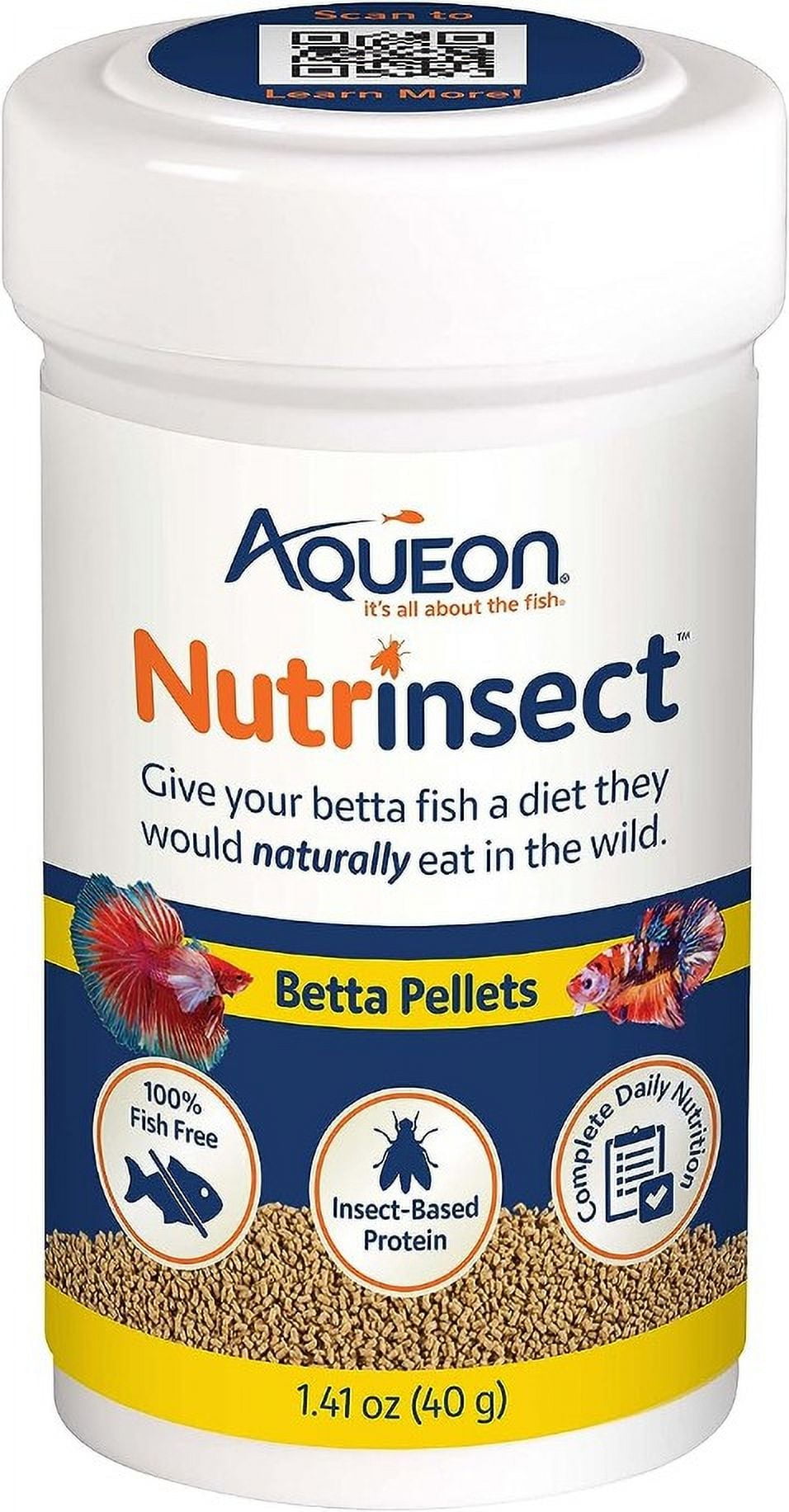 Aqueon Nutrinsect Betta Pellets [Aquarium Betta Food, Aquarium Supplies ...