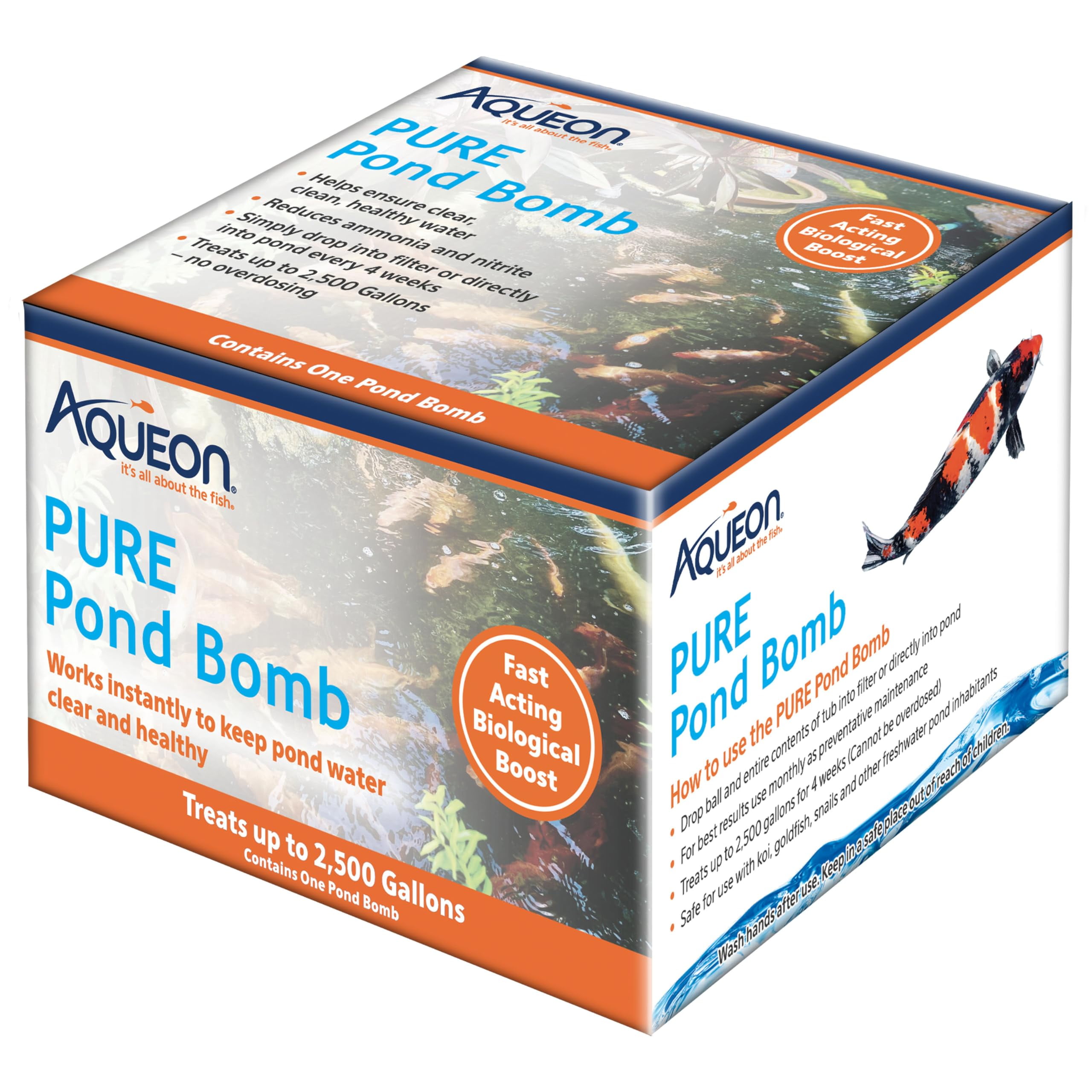 Aqueon Pure Outdoor Pond Water Natural Cleaning Bomb for Reducing ...