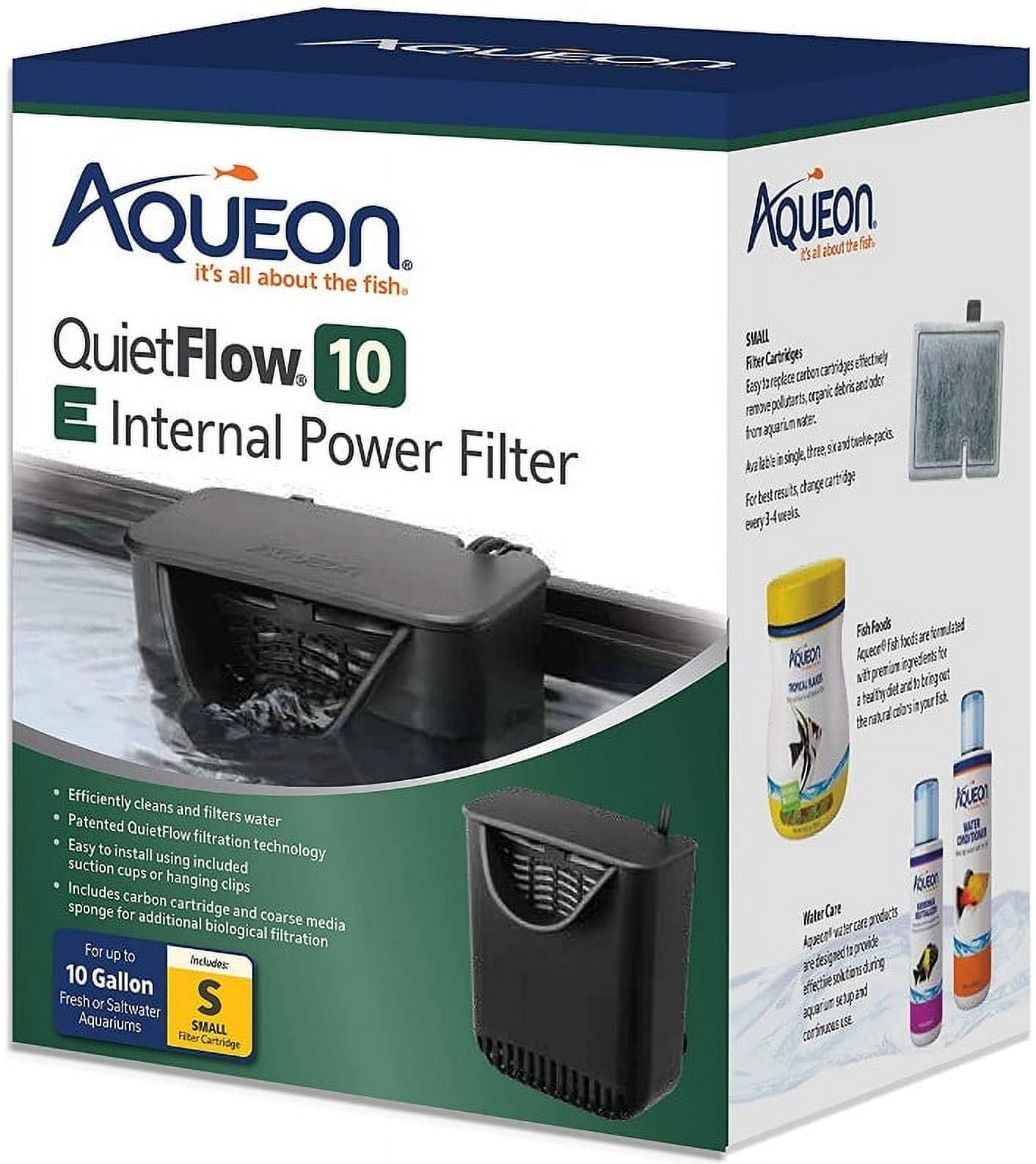 Aqueon Aquarium QuietFlow E Internal Power Filter - Small, 10 gal ...