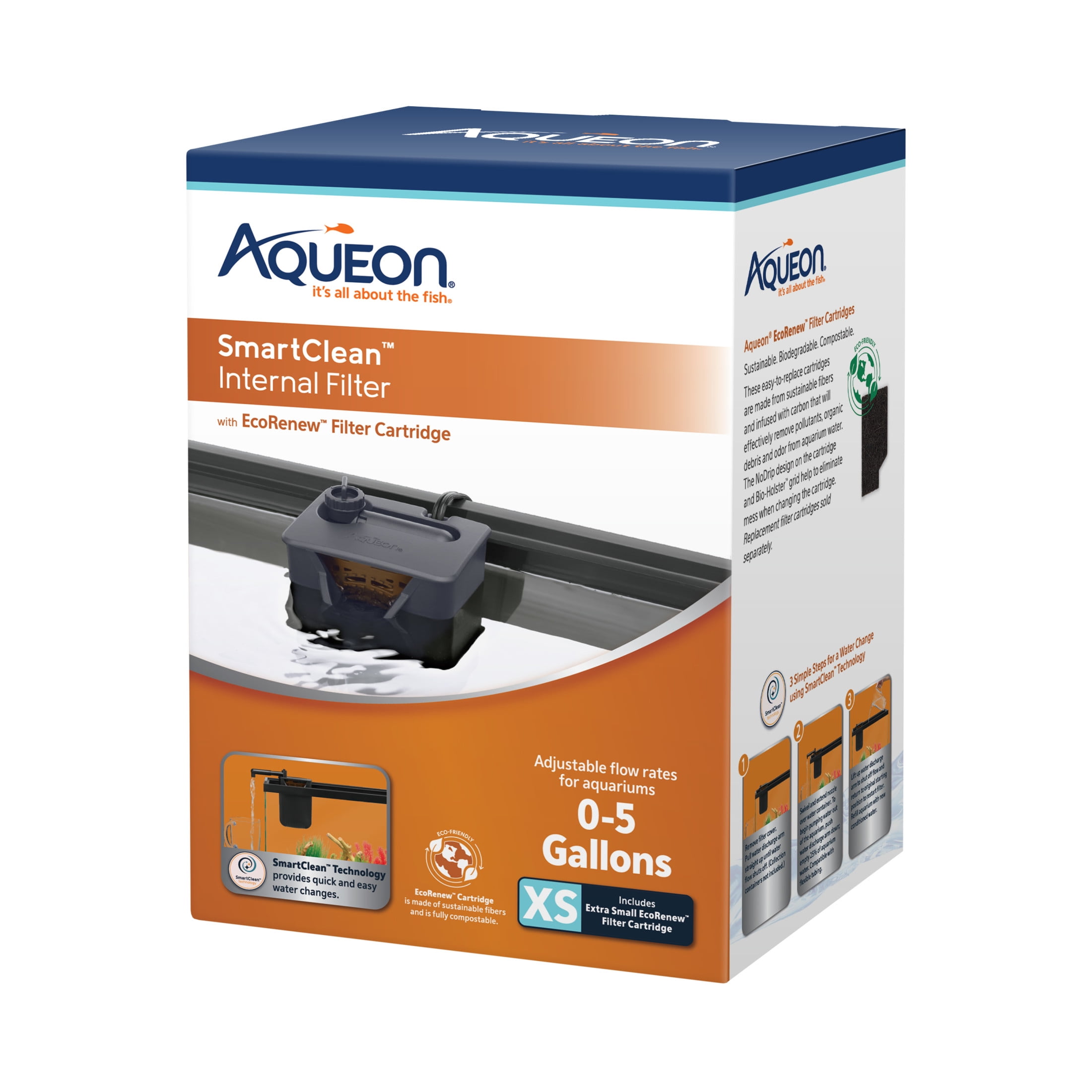 Aqueon QuietFlow® Internal Filter with SmartClean™ Technology Extra ...