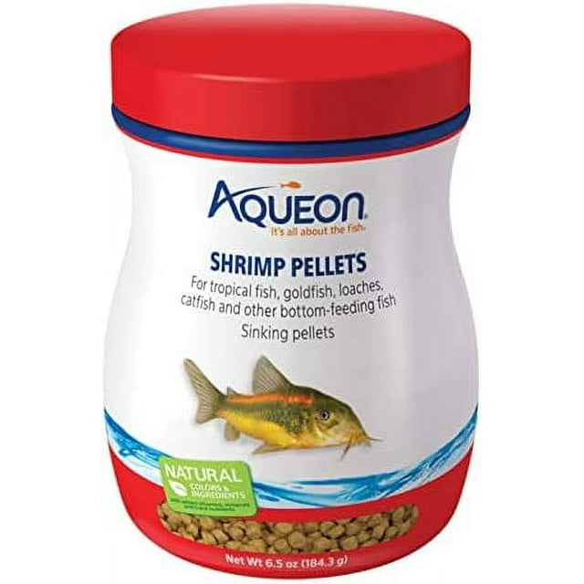 Aqueon Shrimp Pellets Sinking Food for Tropical Fish, Goldfish, Loaches ...