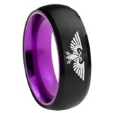 Aquila 8MM Dome Black And Purple Tungsten Men Ring - Walmart.com