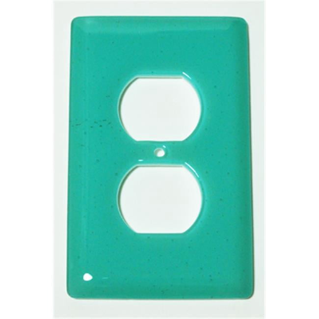 Aquila Art Glass Lt. Aqua Blue 1 Gang Receptical - Light Aqua Blue ...
