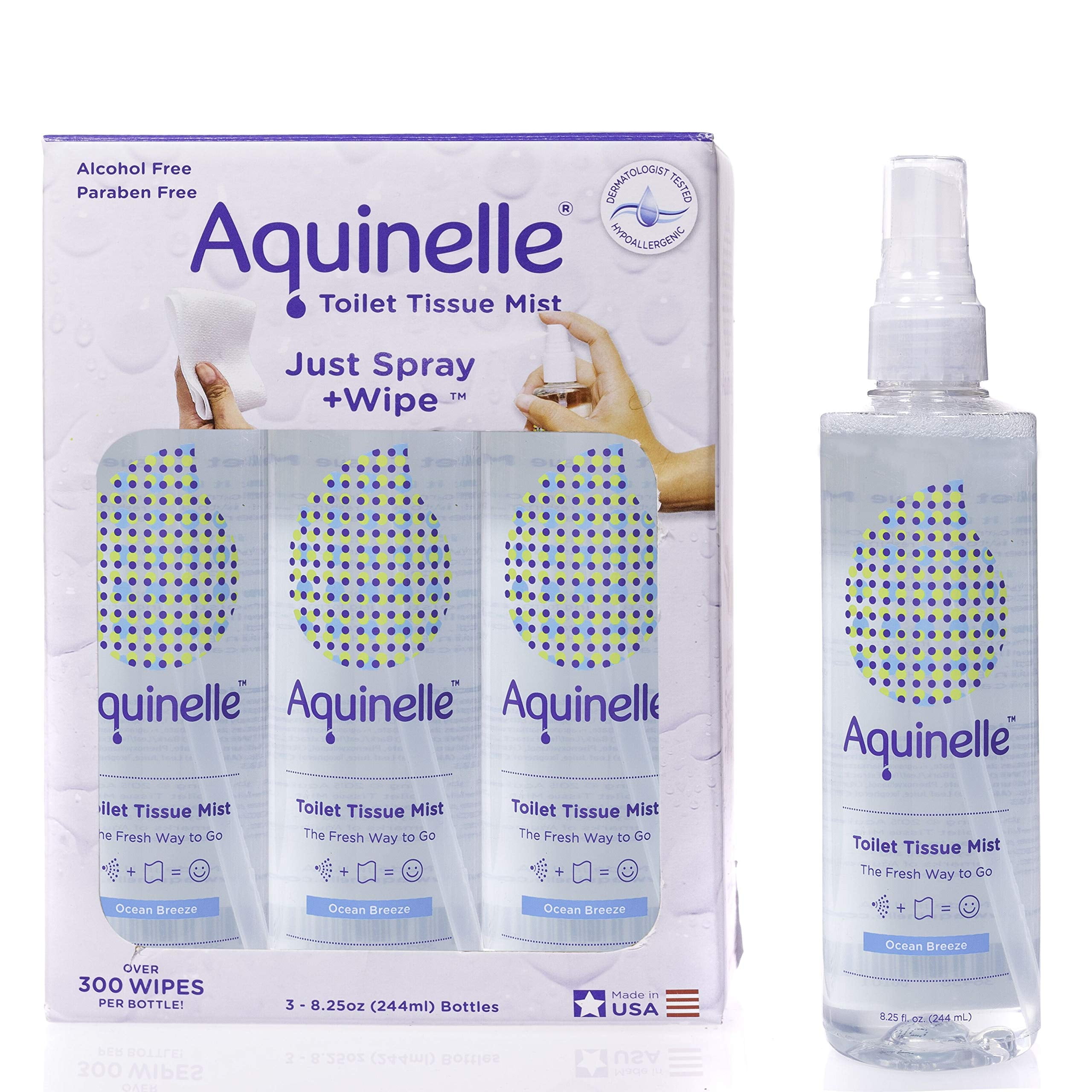 Aquinelle Toilet Tissue Mist, MMF7 Eco-Friendly & Non-Clogging ...