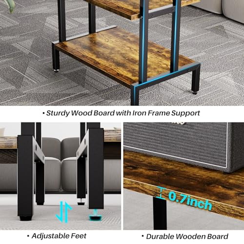 Aquzee Game Console Stands, 4-Tier Stereo Stand Cabinet for Small Space ...