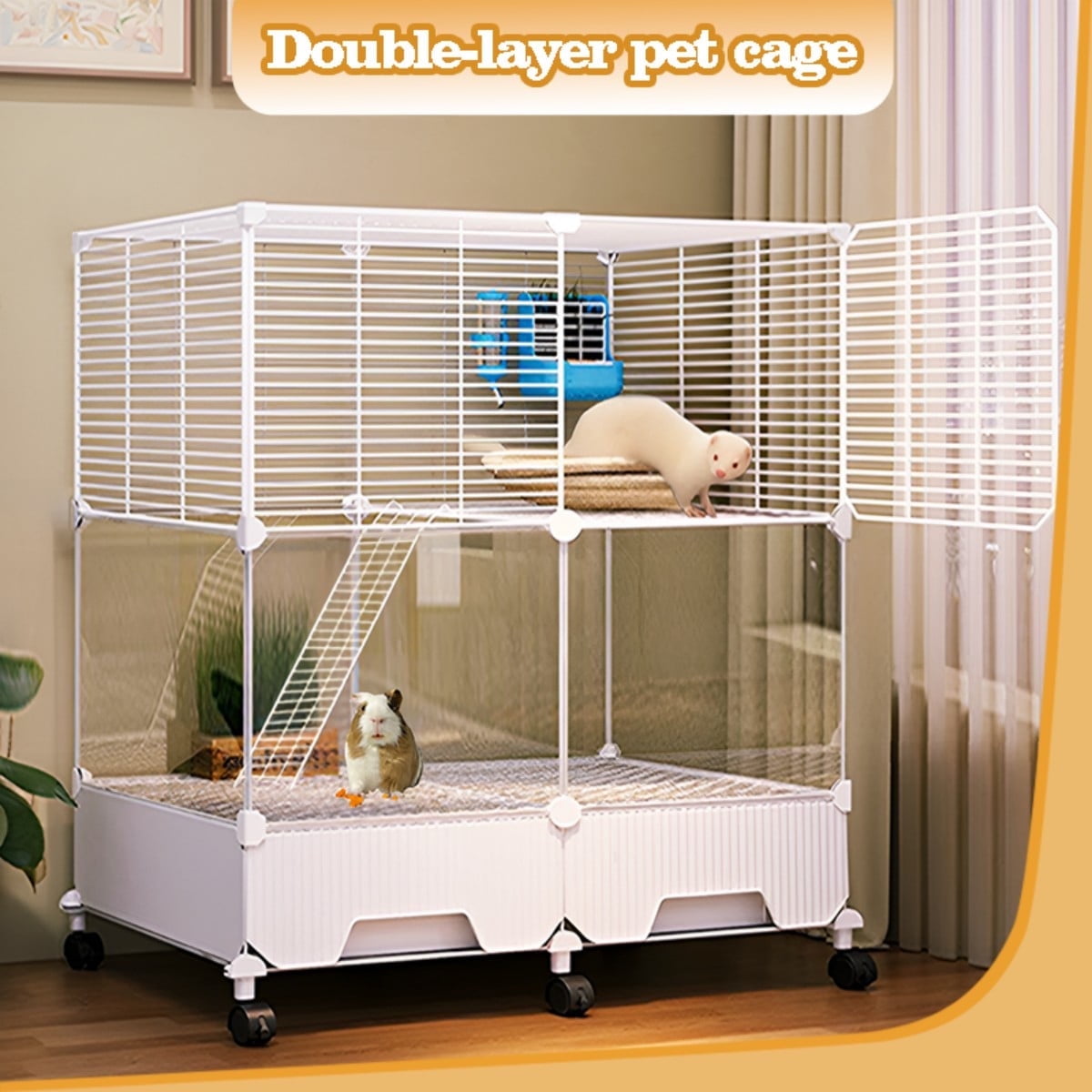 Aqwiopr Metal Small Animal Cage for Indoor Use - Walmart.com