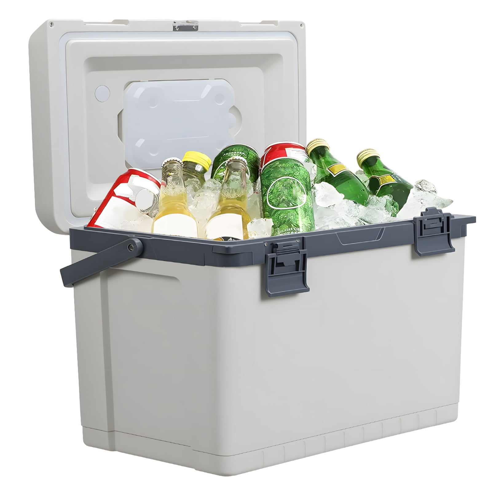 Aqyh 30 QT Ultra-Light Hard-Sided Ice Chest Cooler, Fits 45 Cans, Grey ...