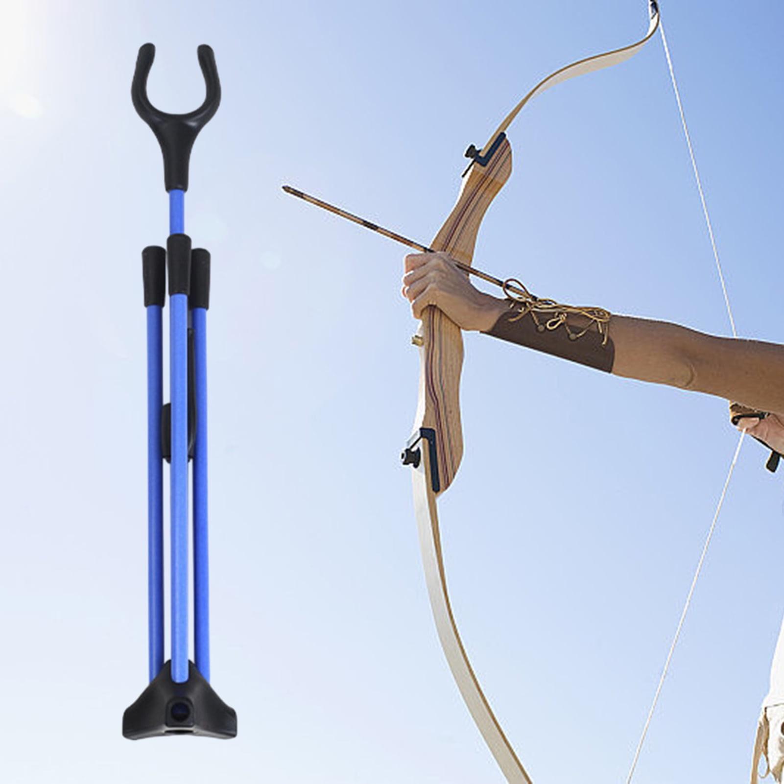 Aqyh Archery Recurve Bow Stand - Adjustable Bow Rack Holder, Fiberglass ...