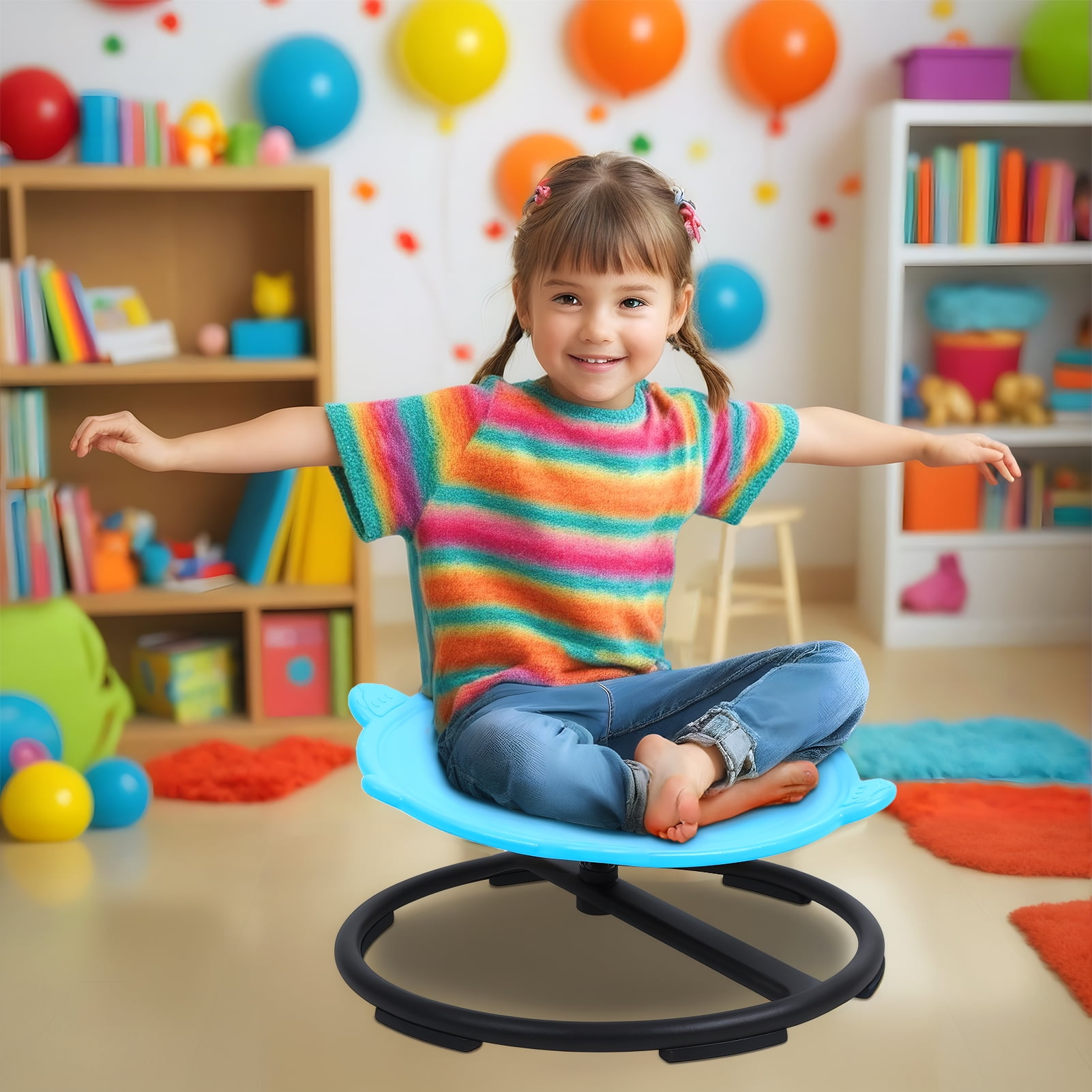 Aqyh Autism Kids Swivel Chair, Sensory Toys Spinning Seat Swivel Chair ...