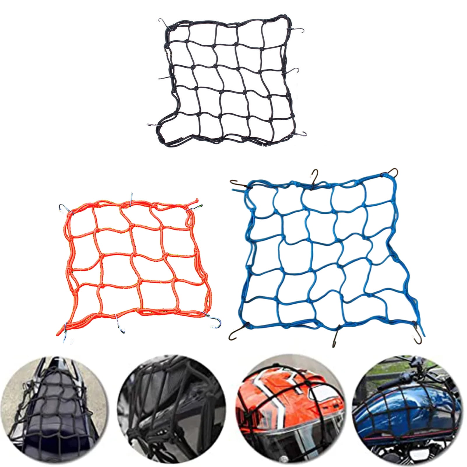 Aqyh Bike Rear Cargo Net - Elastic Storage Organizer Net with Hook ...