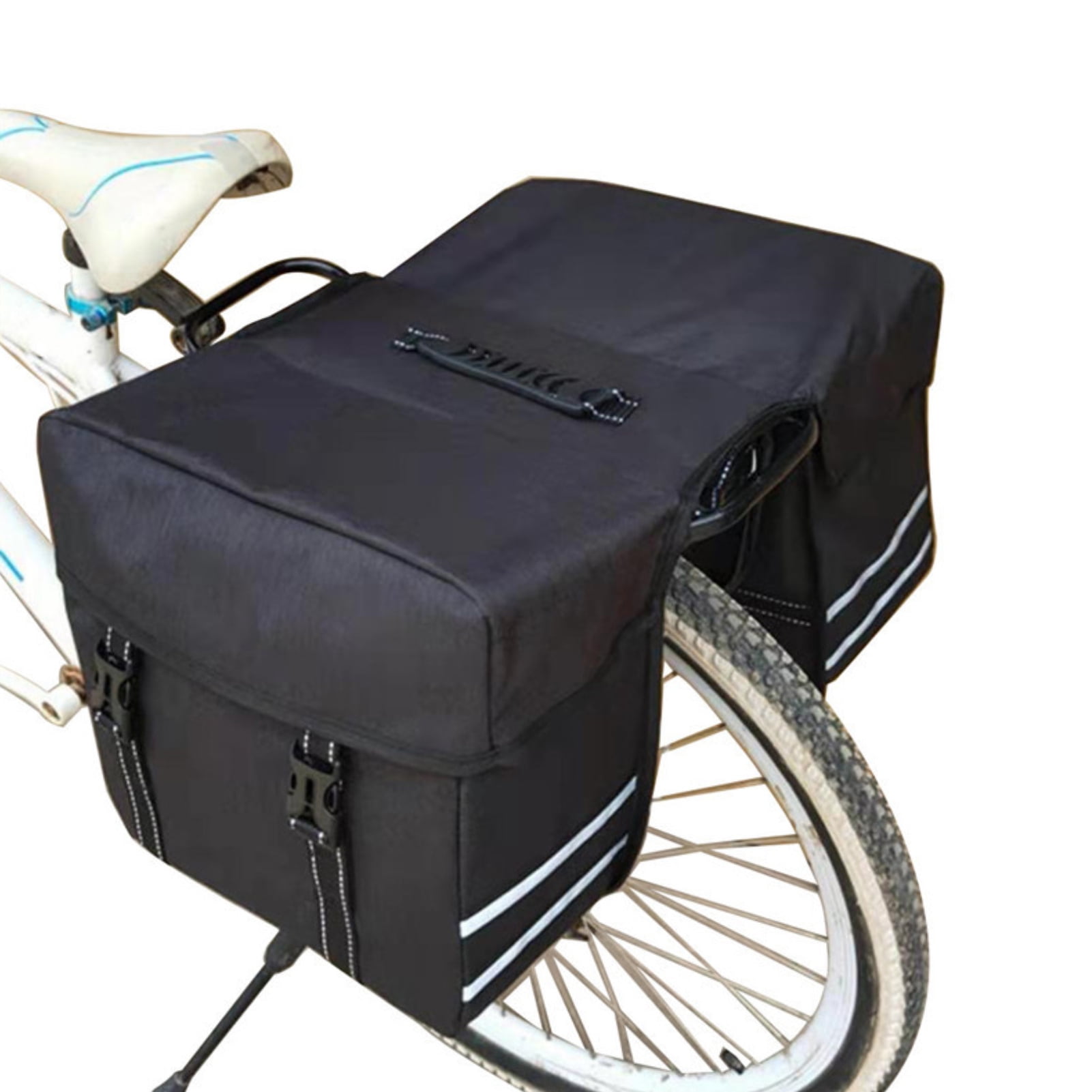 Aqyh Bike Rear Rack Bag - 25L Large Capacity, Reflective Hard Shell ...