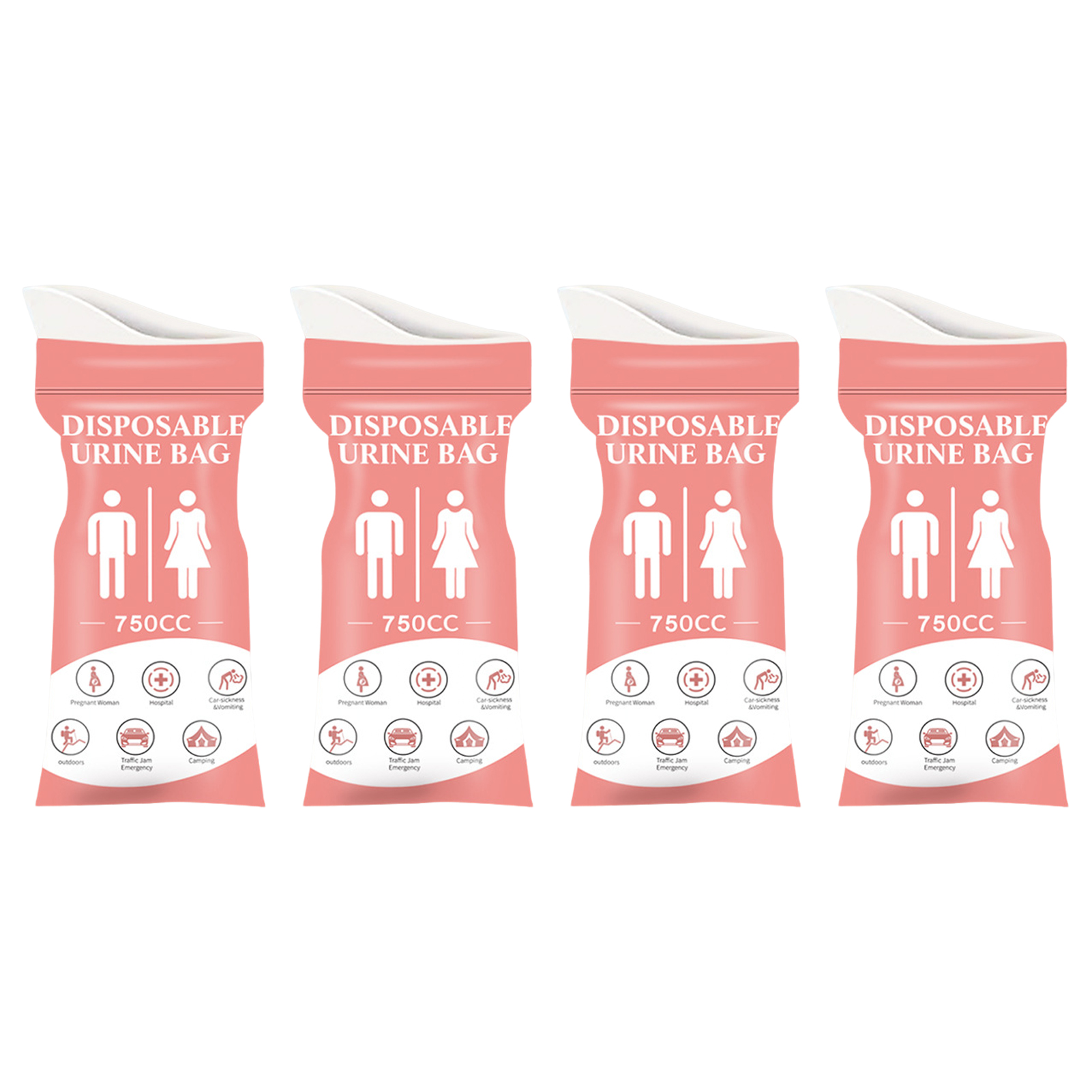 Aqyh Disposable Urine Bag - 4Pcs 750CC Leakproof Portable Travel, Self ...