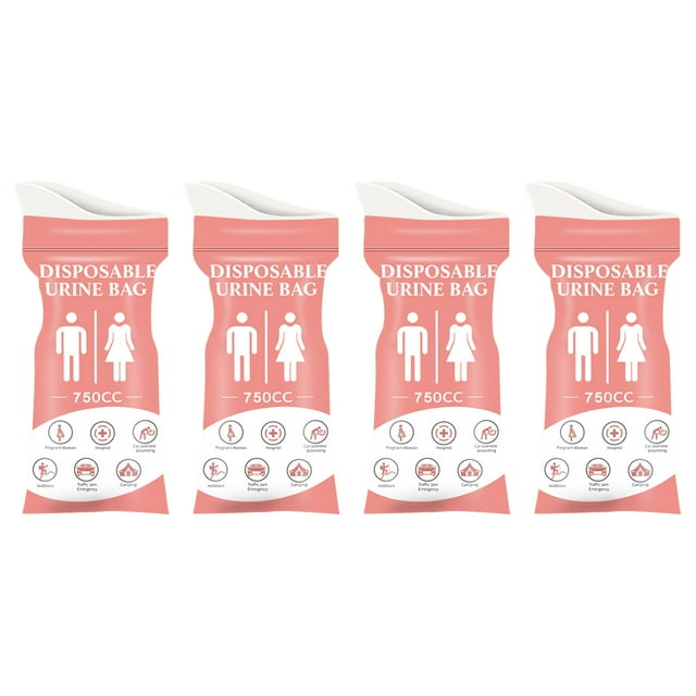 Aqyh Disposable Urine Bag - 4Pcs 750CC Leakproof Portable Travel, Self ...