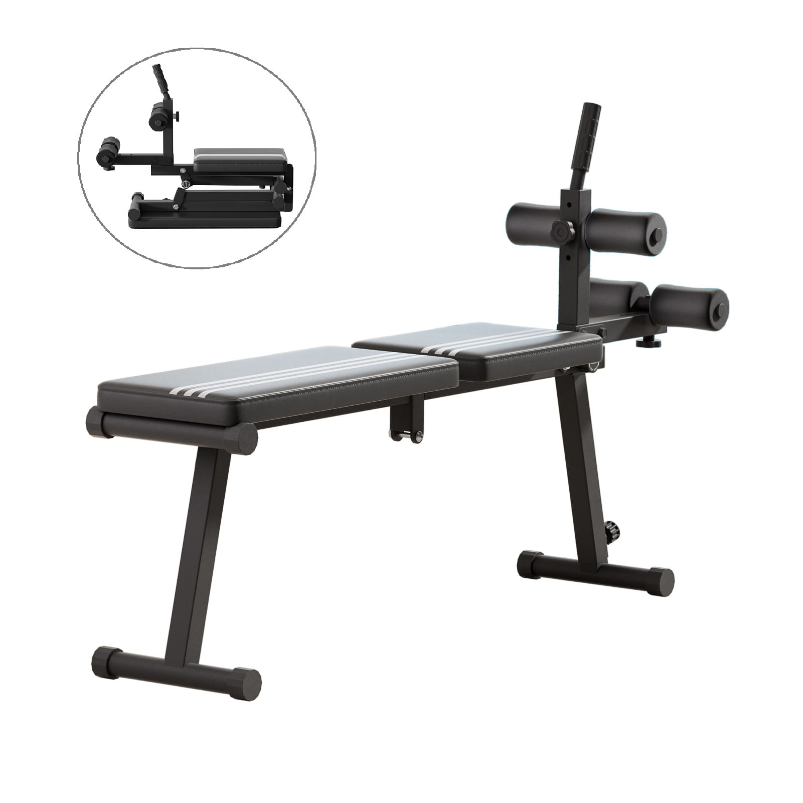 Aqyh Flat Weight Bench Foldable Sit up Bench Home Gym Workout Bench for ...