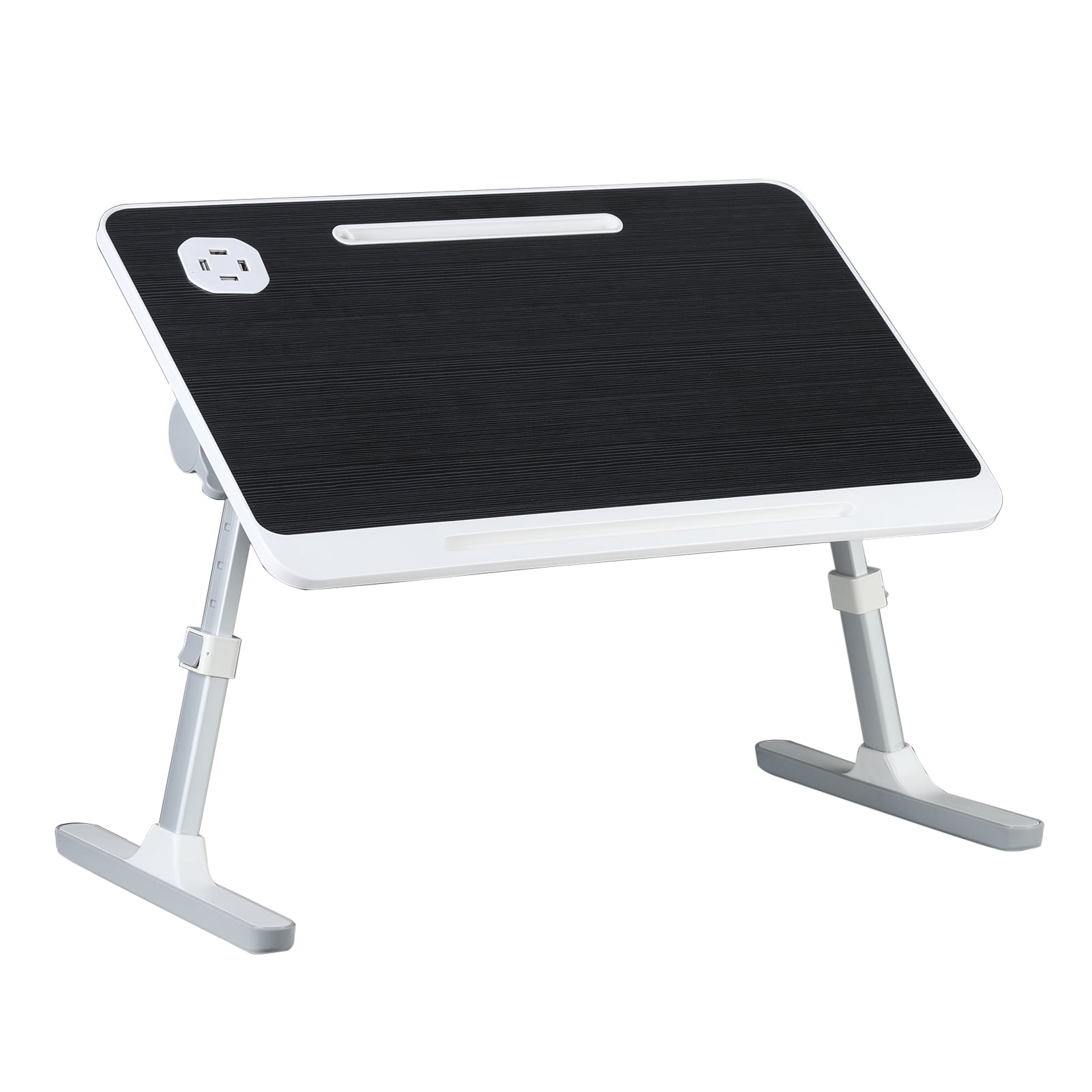Aqyh Foldable Laptop Bed Table Adjustable Lap Bed Tray Table with USB ...