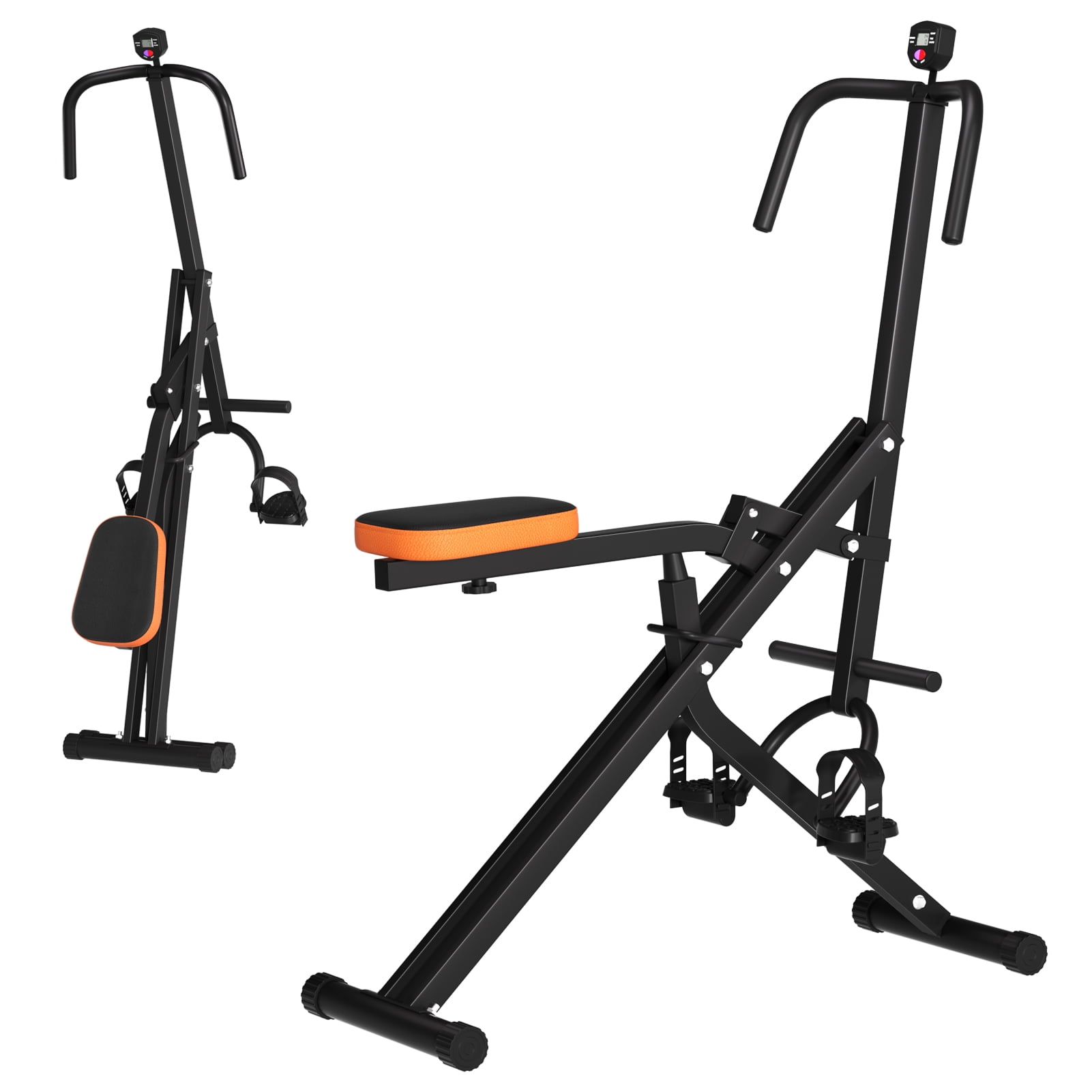 Aqyh Full Body Combo Squat Machine w/LCD Display, Easy Setup Ab Workout ...