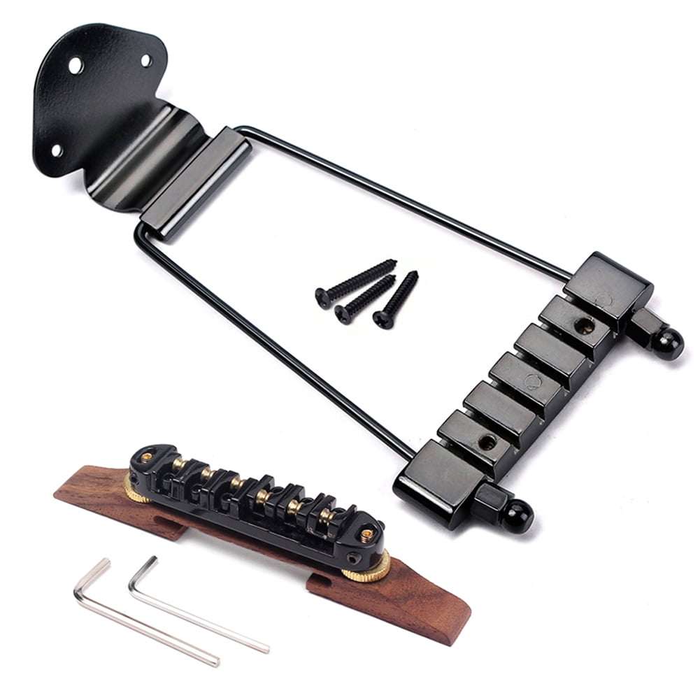 Aqyh Guitar Bridge + Tailpiece - Height Adjustable Wooden Bridge ...
