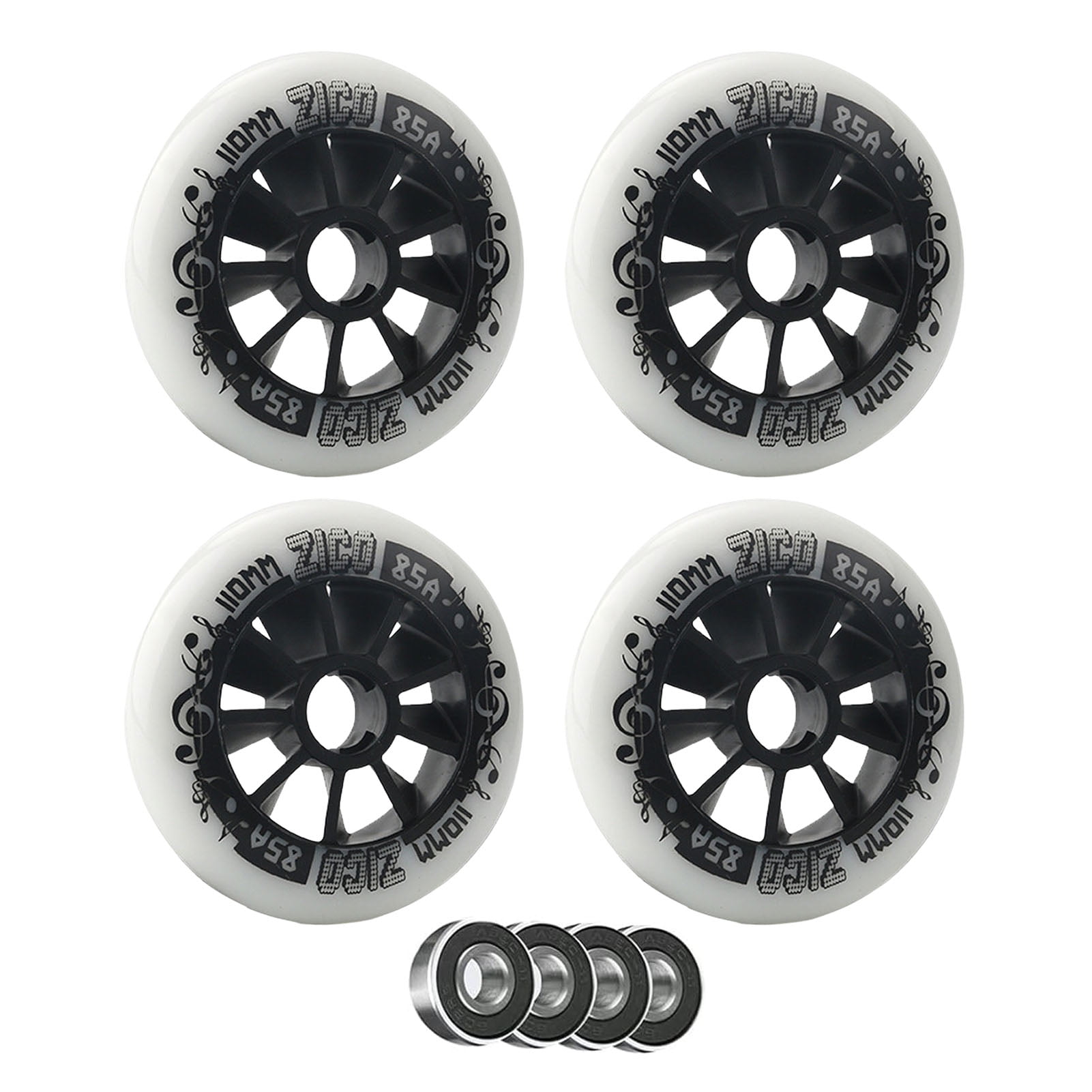 Aqyh Inline Skate Wheels - 4 Pack 90/100/110mm Replacement Wheels with ...