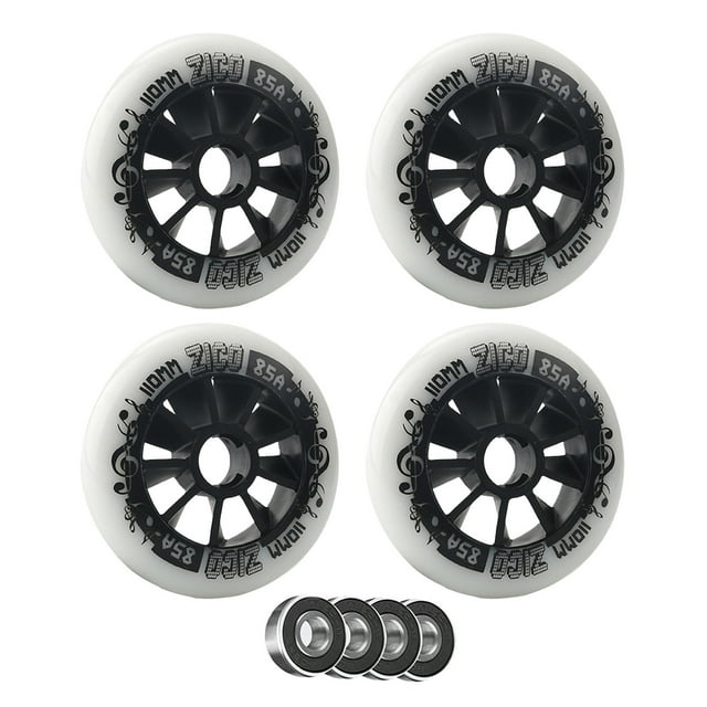 Aqyh Inline Skate Wheels - 4 Pack 90/100/110mm Replacement Wheels with ...