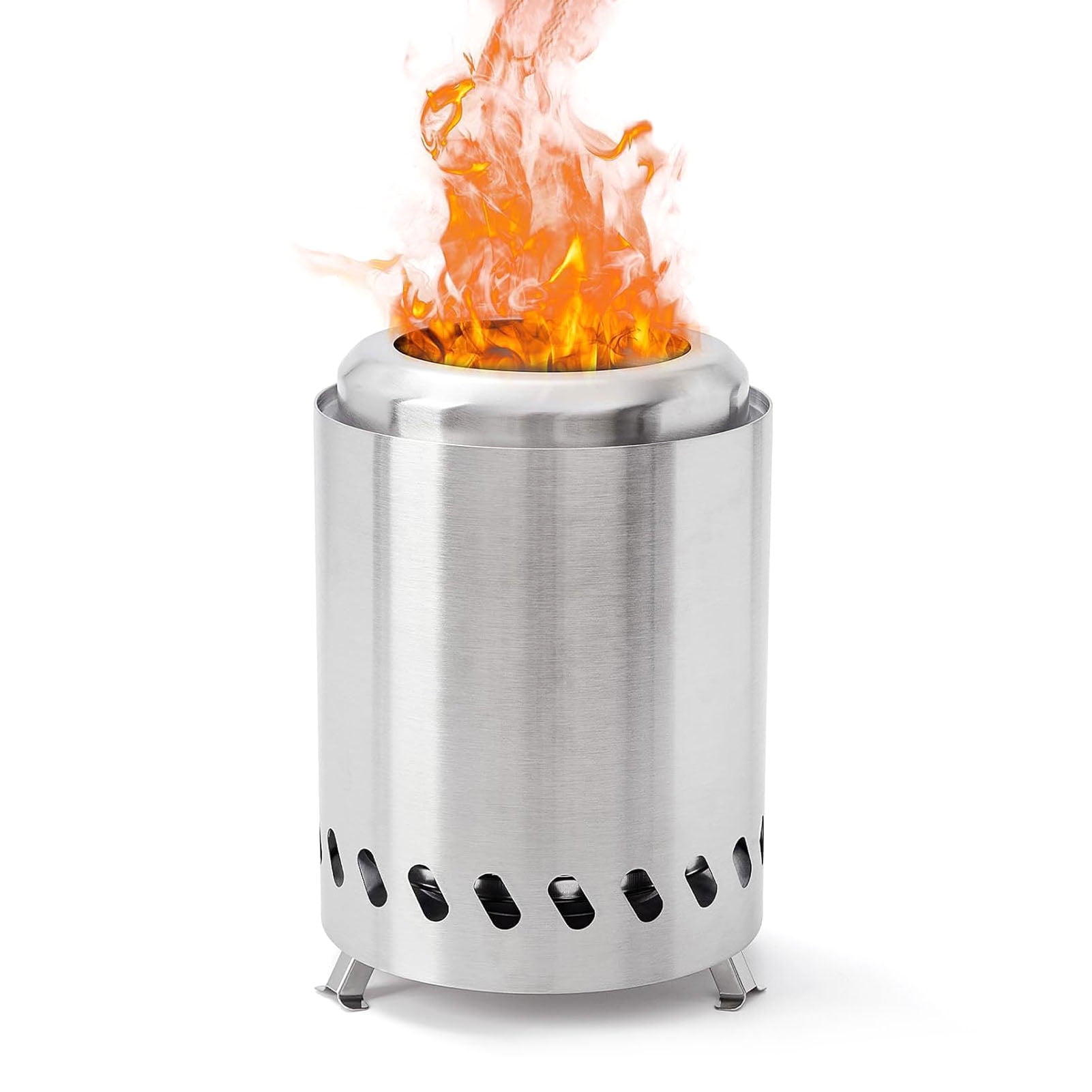 Aqyh Mini Desktop Firepit - Stainless Steel, Outdoor Patio Wood Burning ...
