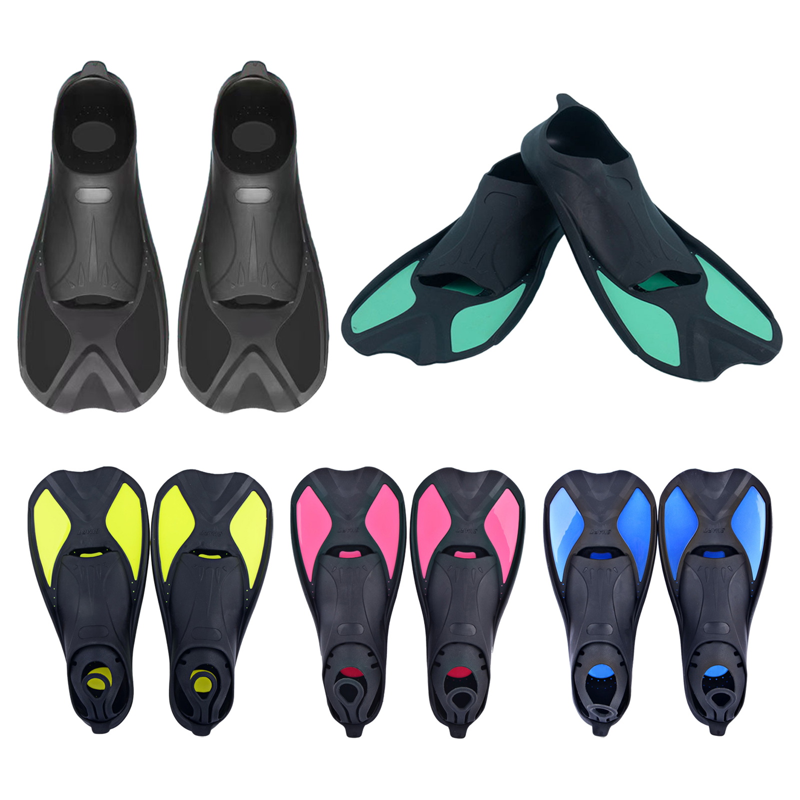 Aqyh Plastic Diving Fins - 1 Pair Swimming Training Fins - Professional ...