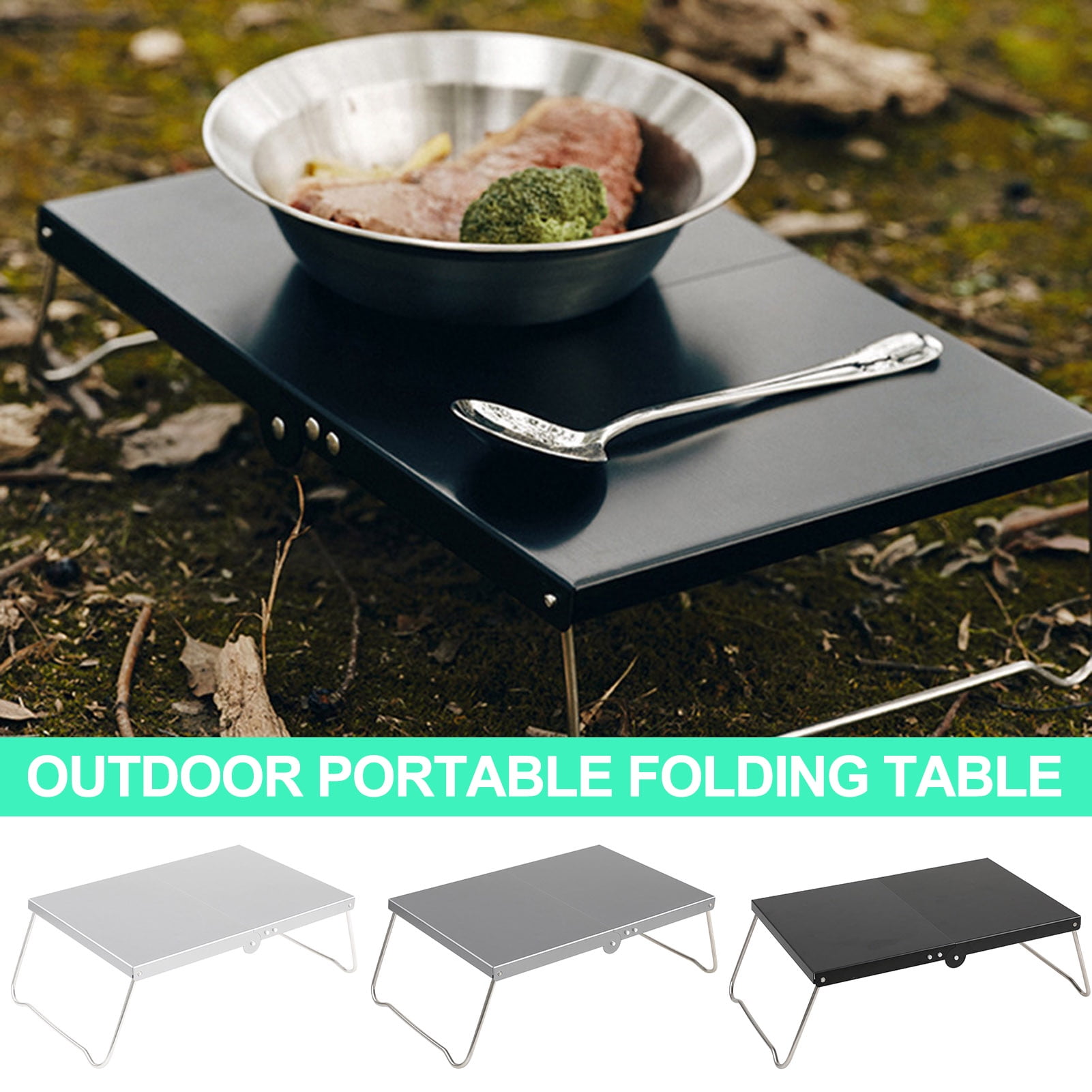 Aqyh Portable Aluminium Camping Picnic Table - Anti-Slip Design ...