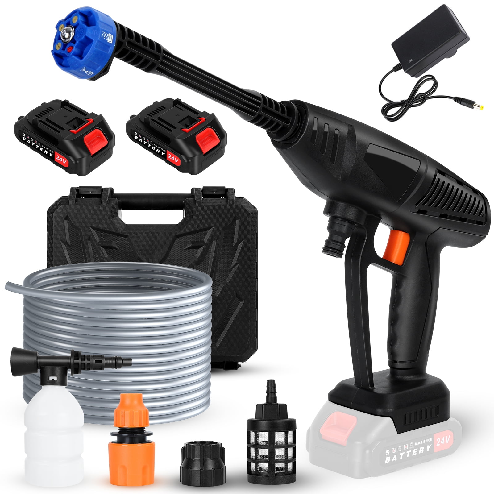 Aqyh Pressure Washer Cordless, 24V Portable Electric Power Washer 1.5Ah ...