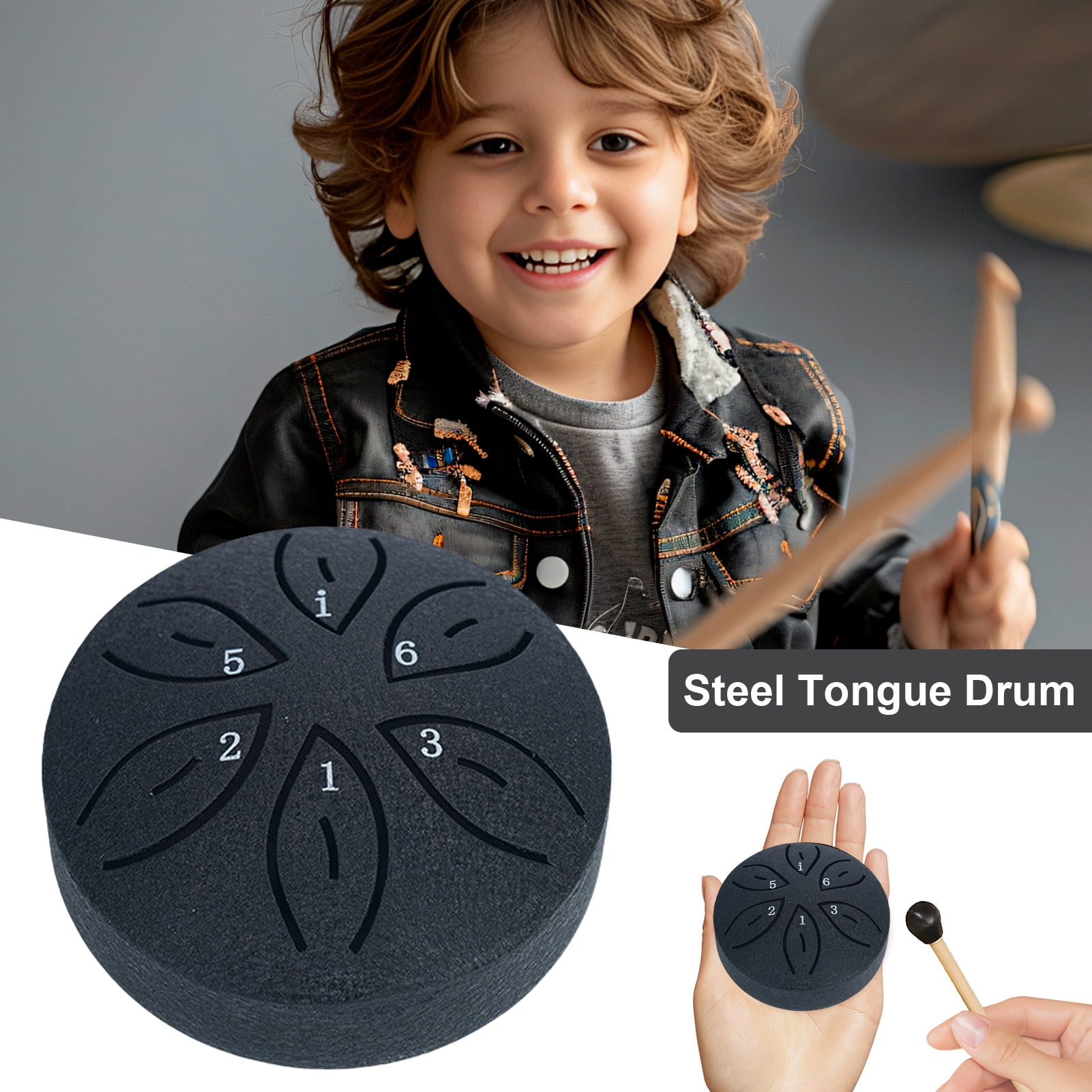 Aqyh Steel Tongue Drum - 6 Notes, Chime Handpan Drum, Ethereal ...