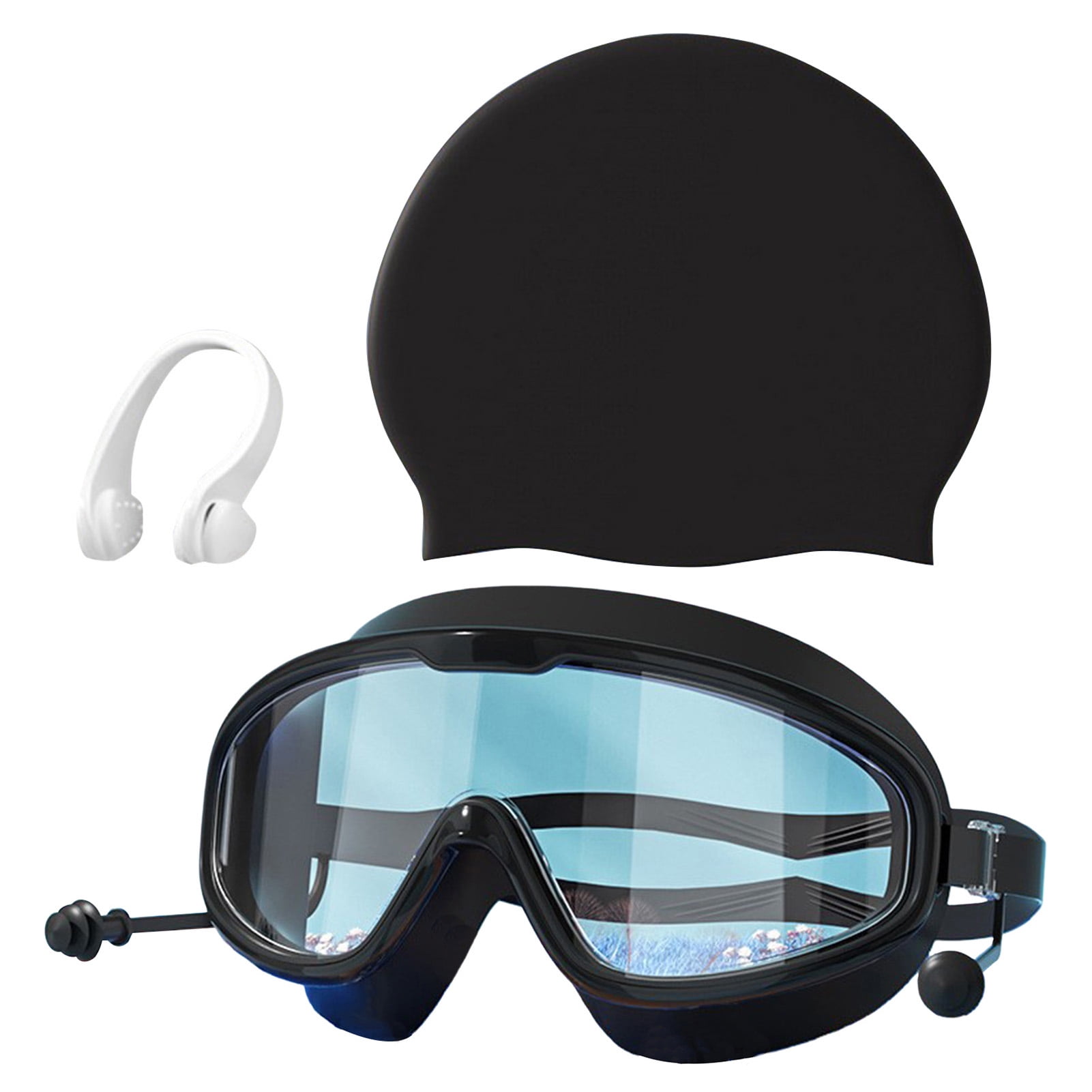 Aqyh Swimming Goggles Set - Leak-Free with Earplugs, Anti-Fog UV ...