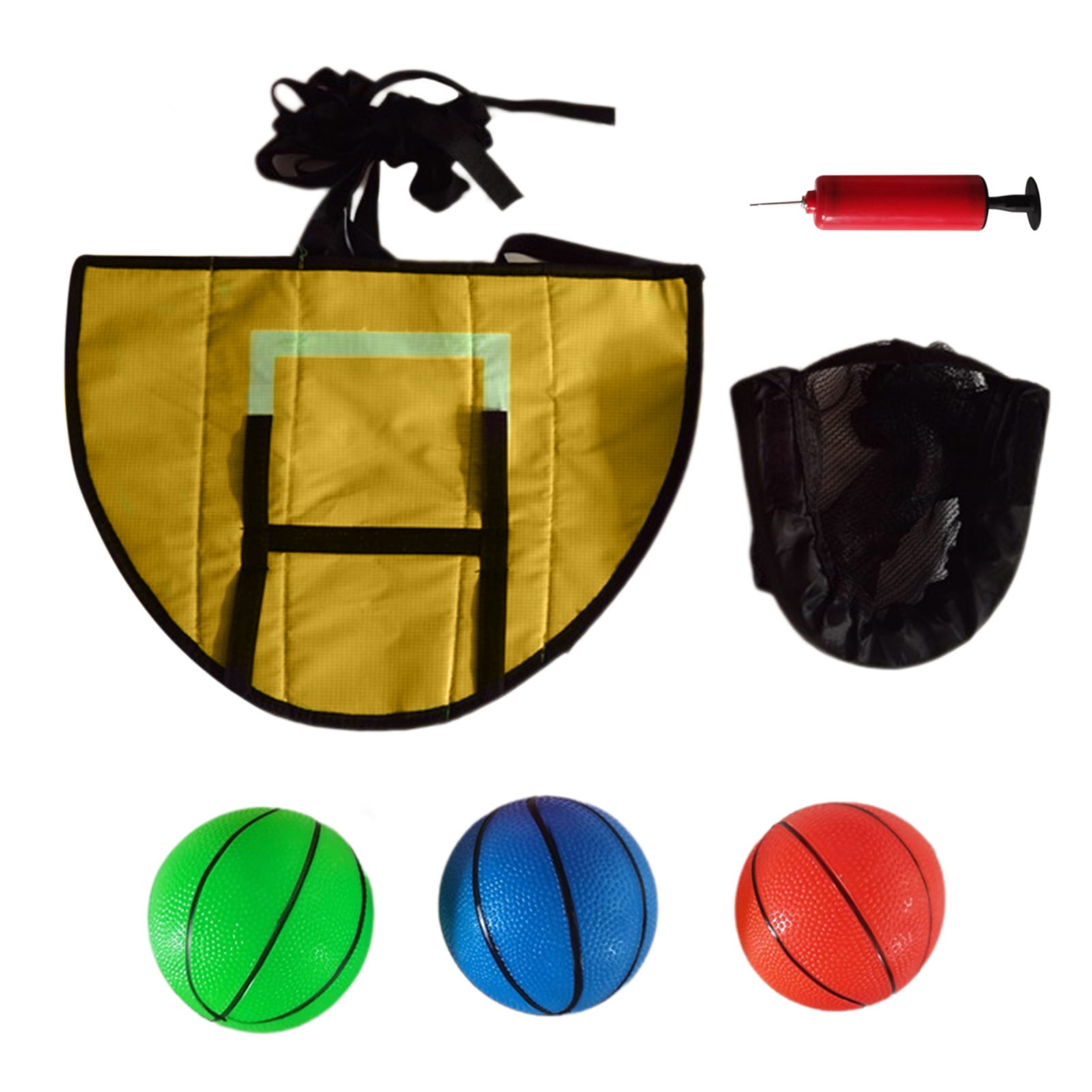 Aqyh Trampoline Basketball Hoop - Waterproof with 3 Balls and Pump ...