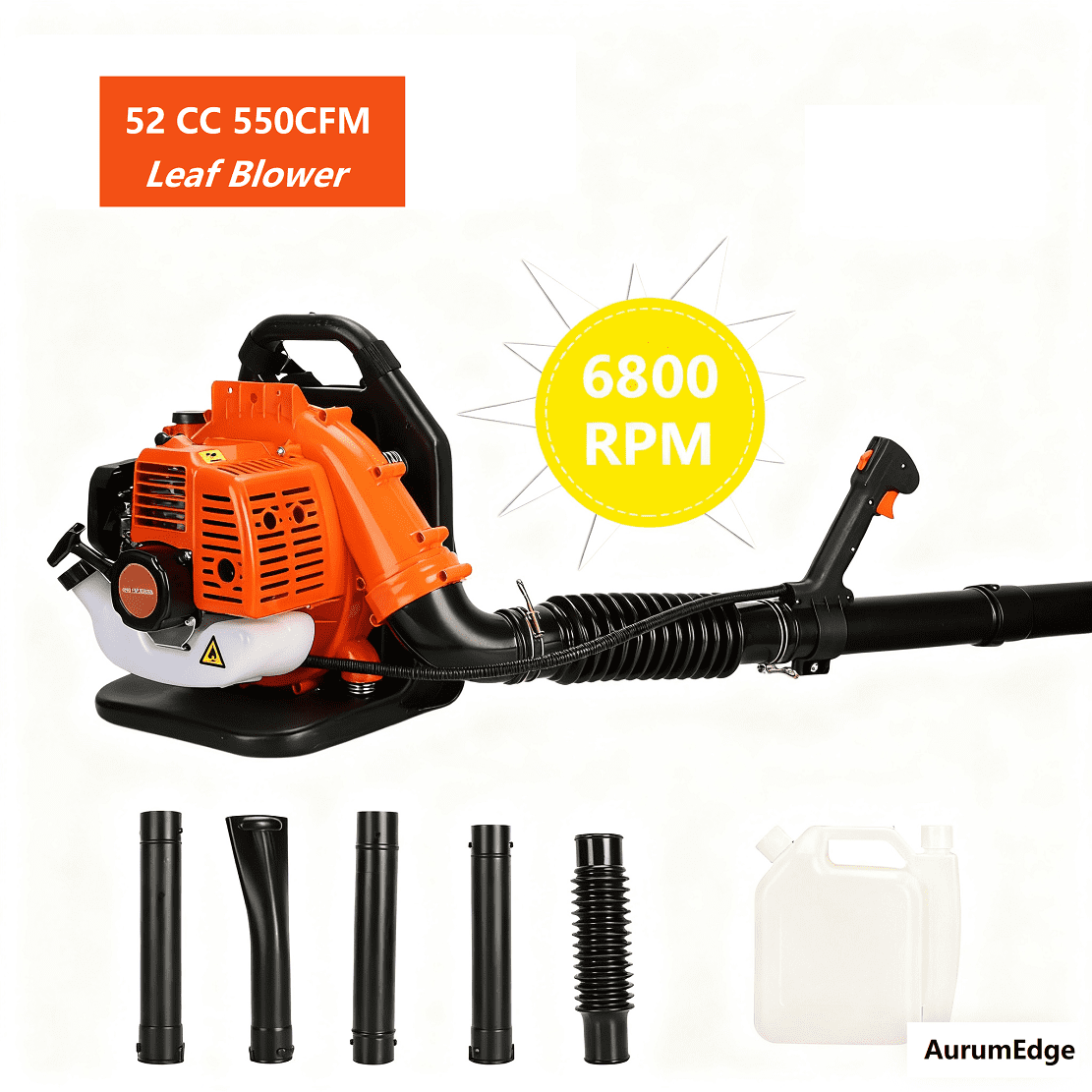 Aqzb 6800 RPM at 550 CFM 52cc Gas Leaf Blower - Walmart.com