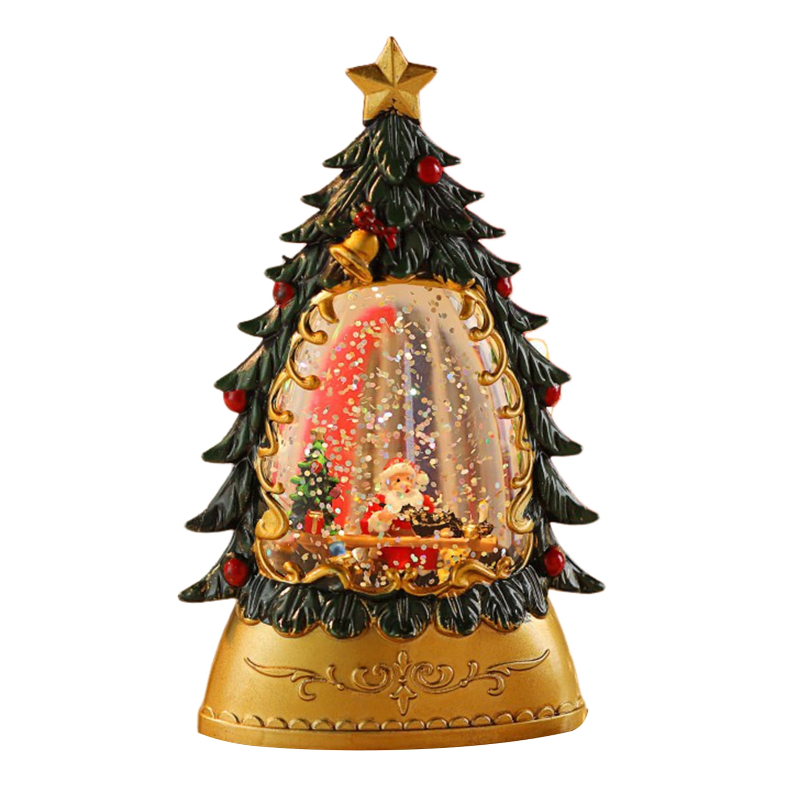 Aqzb Christmas Nativity Scene Globe - Tree with Swirling Water ...