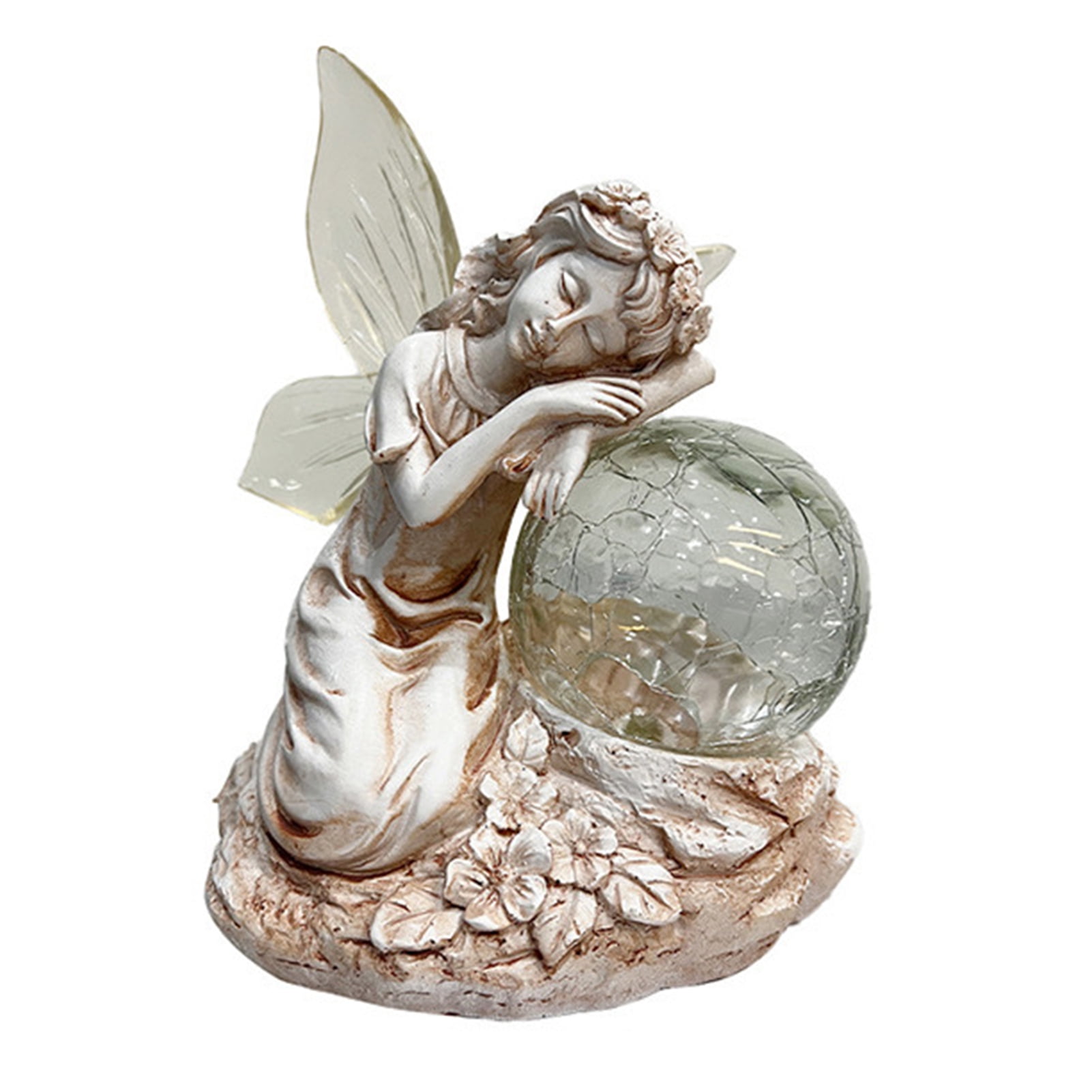 Aqzb Fairy Statue Solar Light - Garden Decorative Fairy Figurine with ...