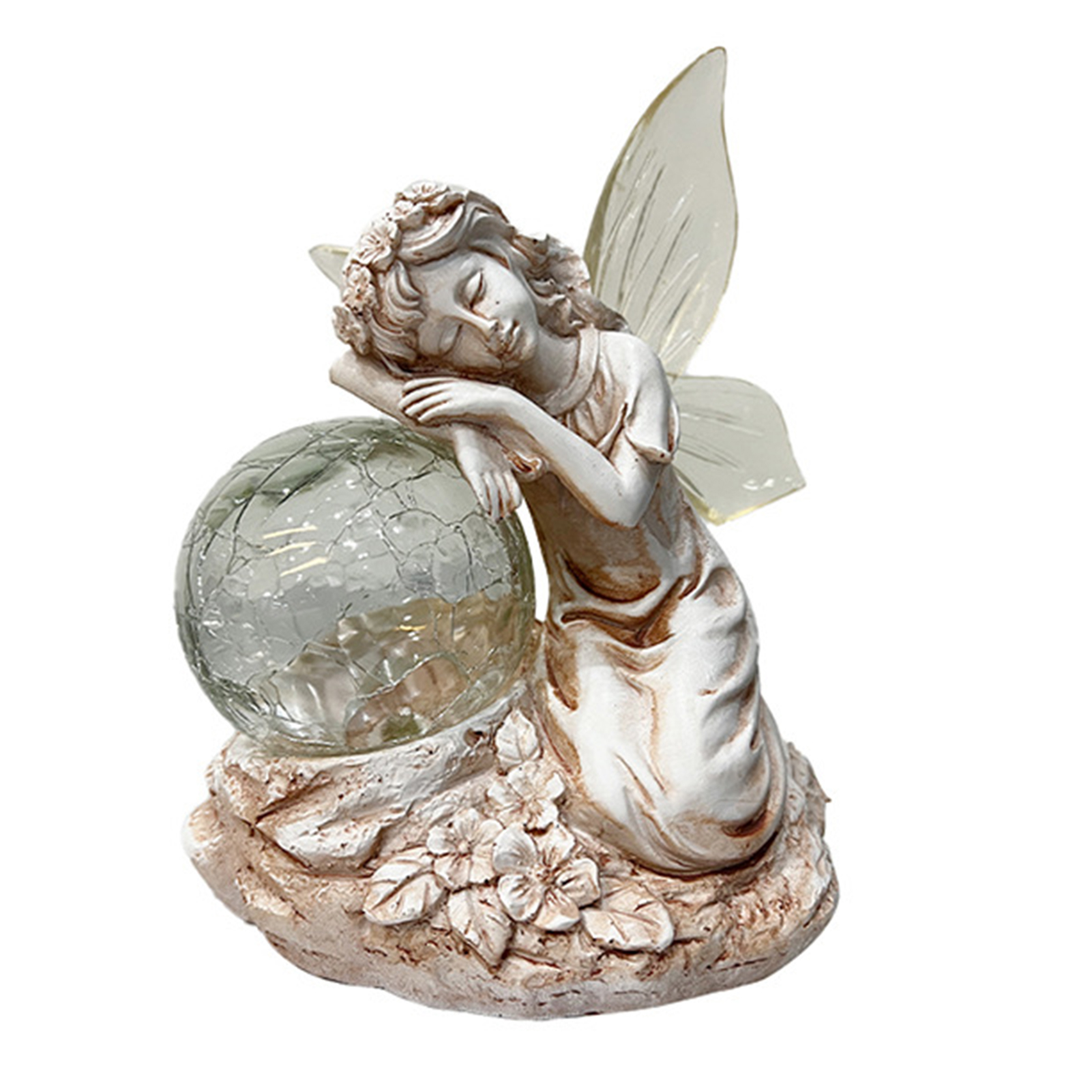 Aqzb Fairy Statue Solar Light - Garden Decorative Fairy Figurine with ...