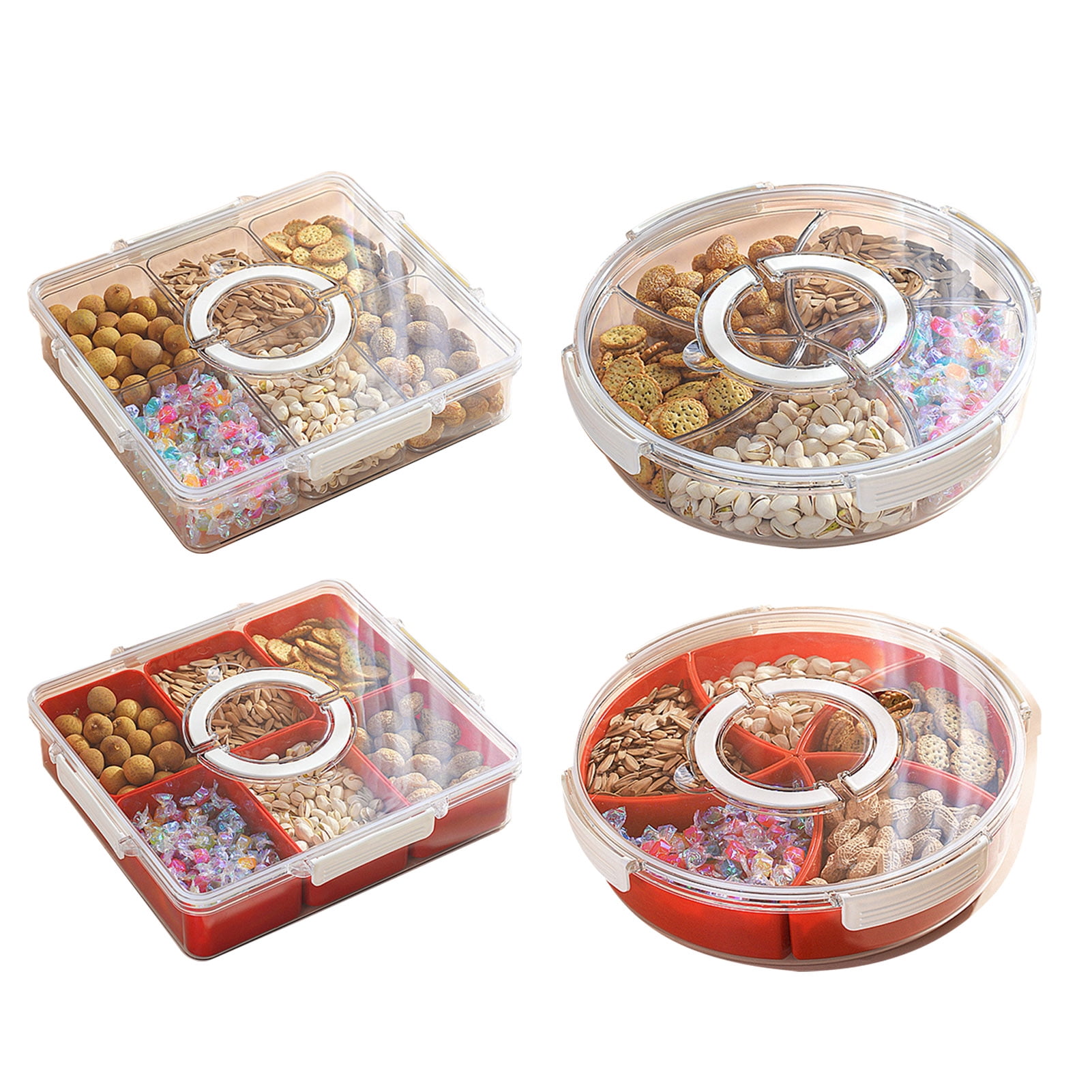 Aqzb Fridge Storage Box with Transparent Lid - Snack Tray - Detachable ...