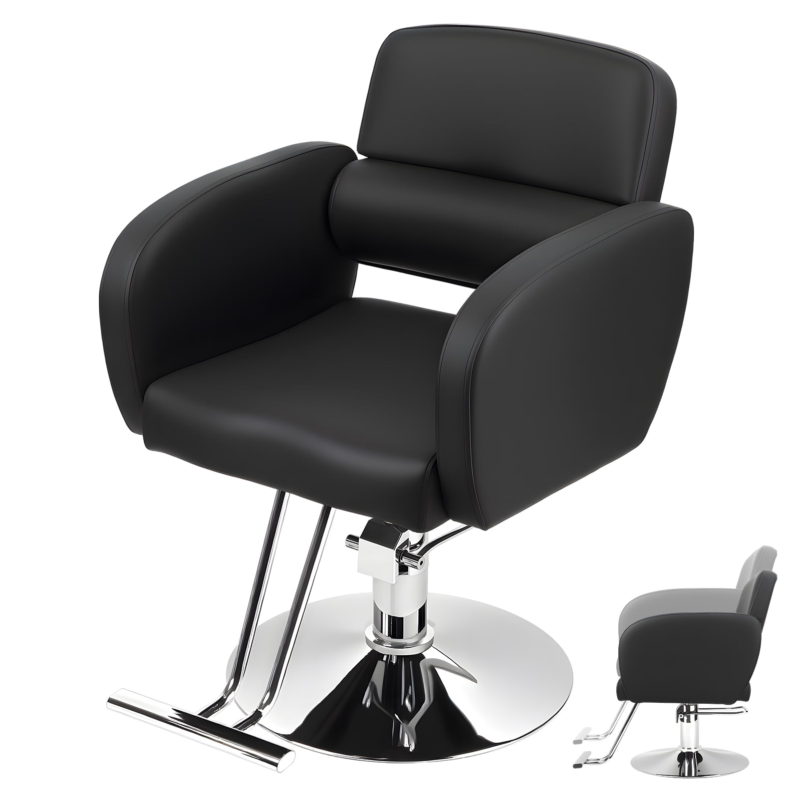Aqzb Hydraulic Hair Salon Chair Swivel Stool, 360-Degree Rotation ...