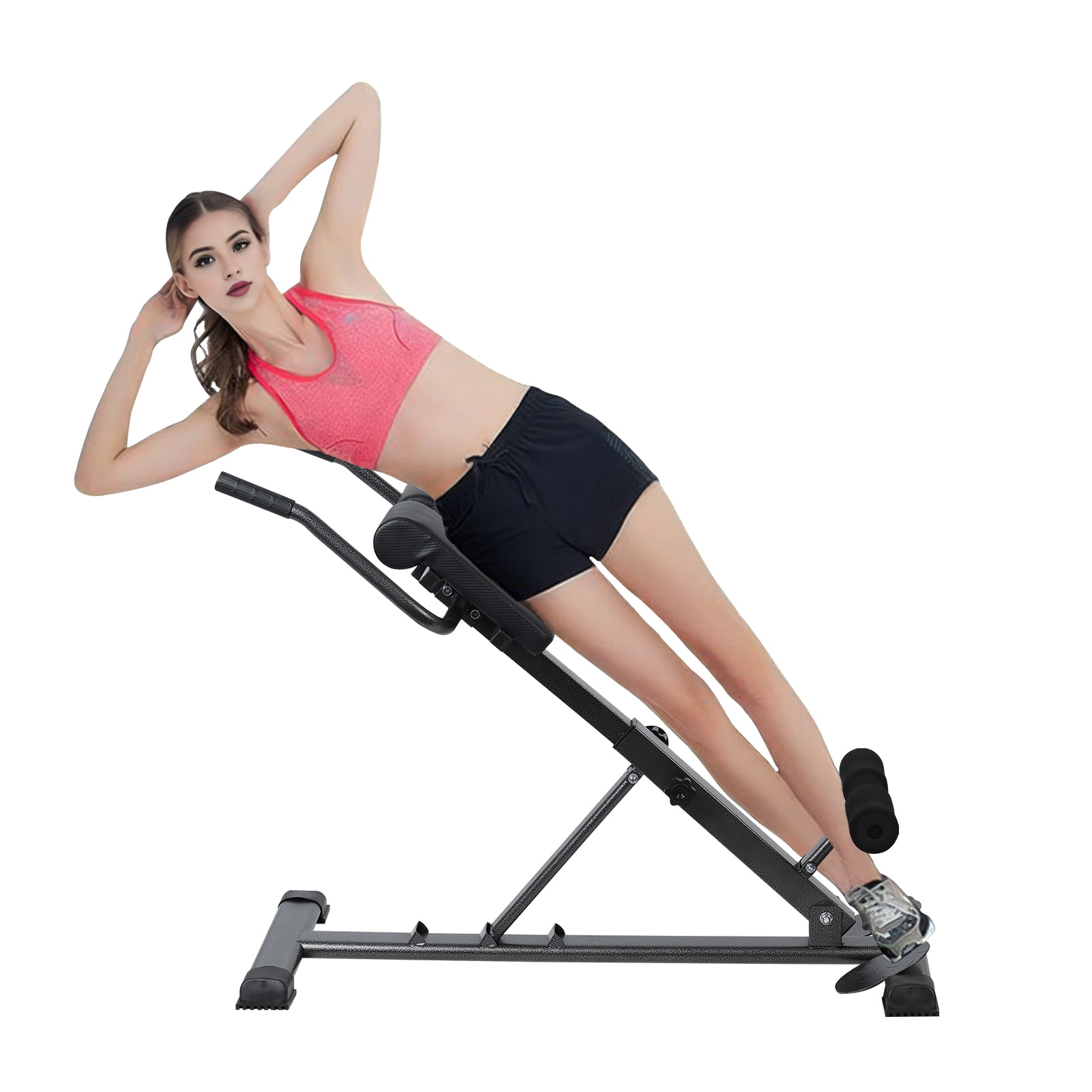 Aqzb Hyperextension Bench, Adjustable & Foldable Roman Chair with Back ...