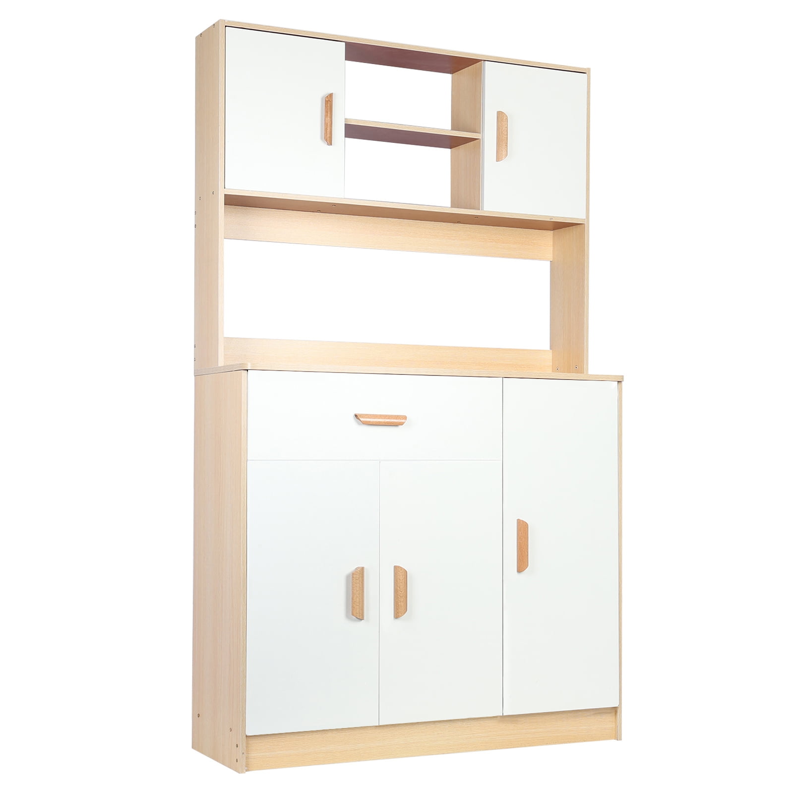 Aqzb Kitchen Pantry Storage Cabinet, Freestanding Hutch Cabinet with ...