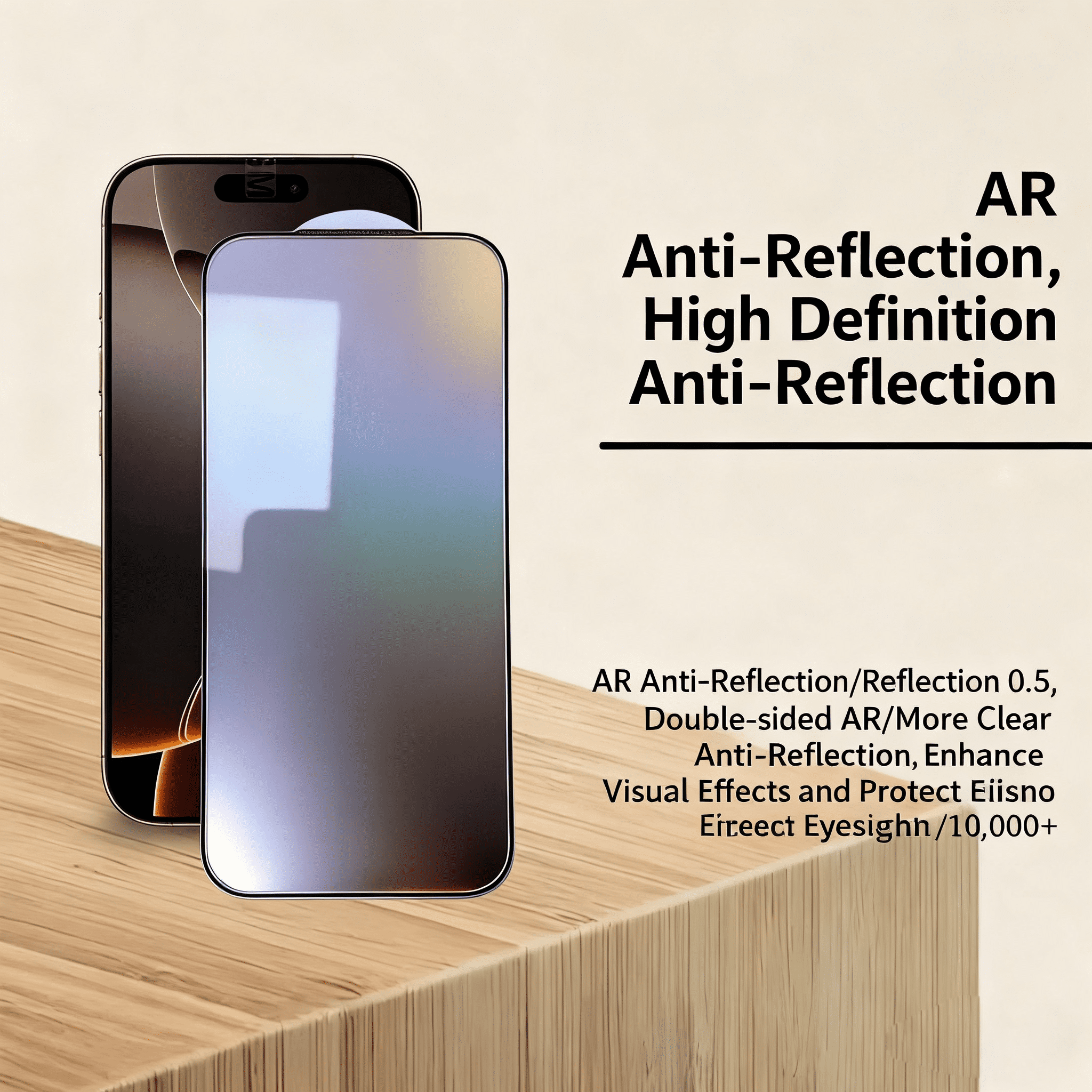 Ar Silk Screen Anti-Reflective Tempered Film For Smartphone, High ...