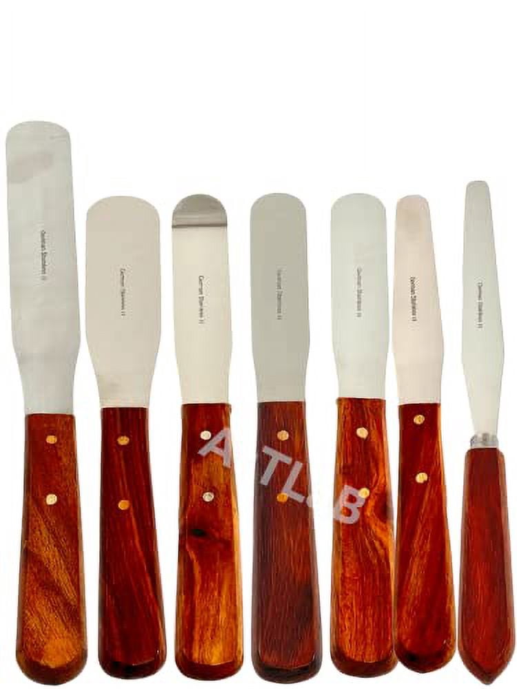 ArTLaB Premium Stainless Steel Lab Spatulas with Wooden Handle ...