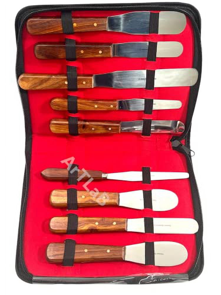 ArTLaB Premium Stainless Steel Lab Spatulas with Wooden Handle ...