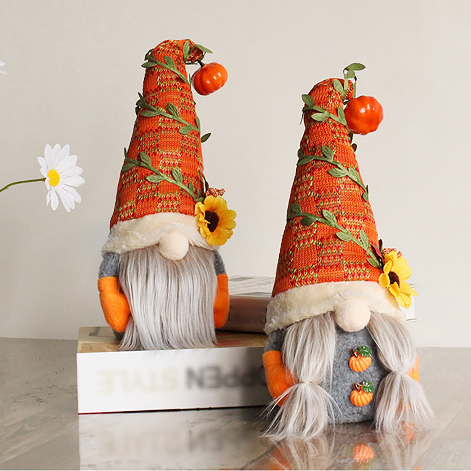 ArWgKavx Hot Sale Desktop Ornament Pumpkin Sunflower Faceless Doll ...