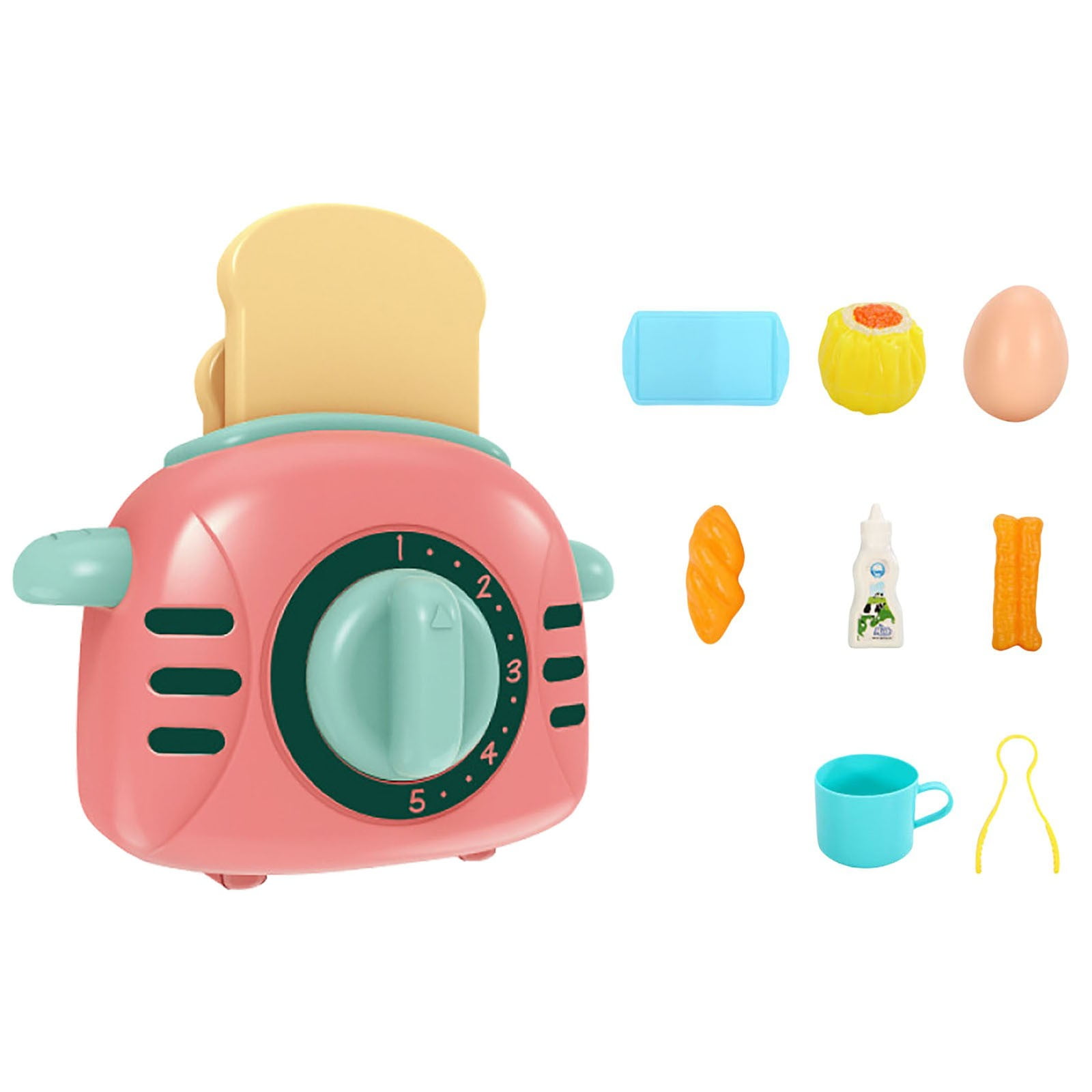 ArWgKavx Kids Play Toaster with Bread for Imaginative Play, Kitchen ...