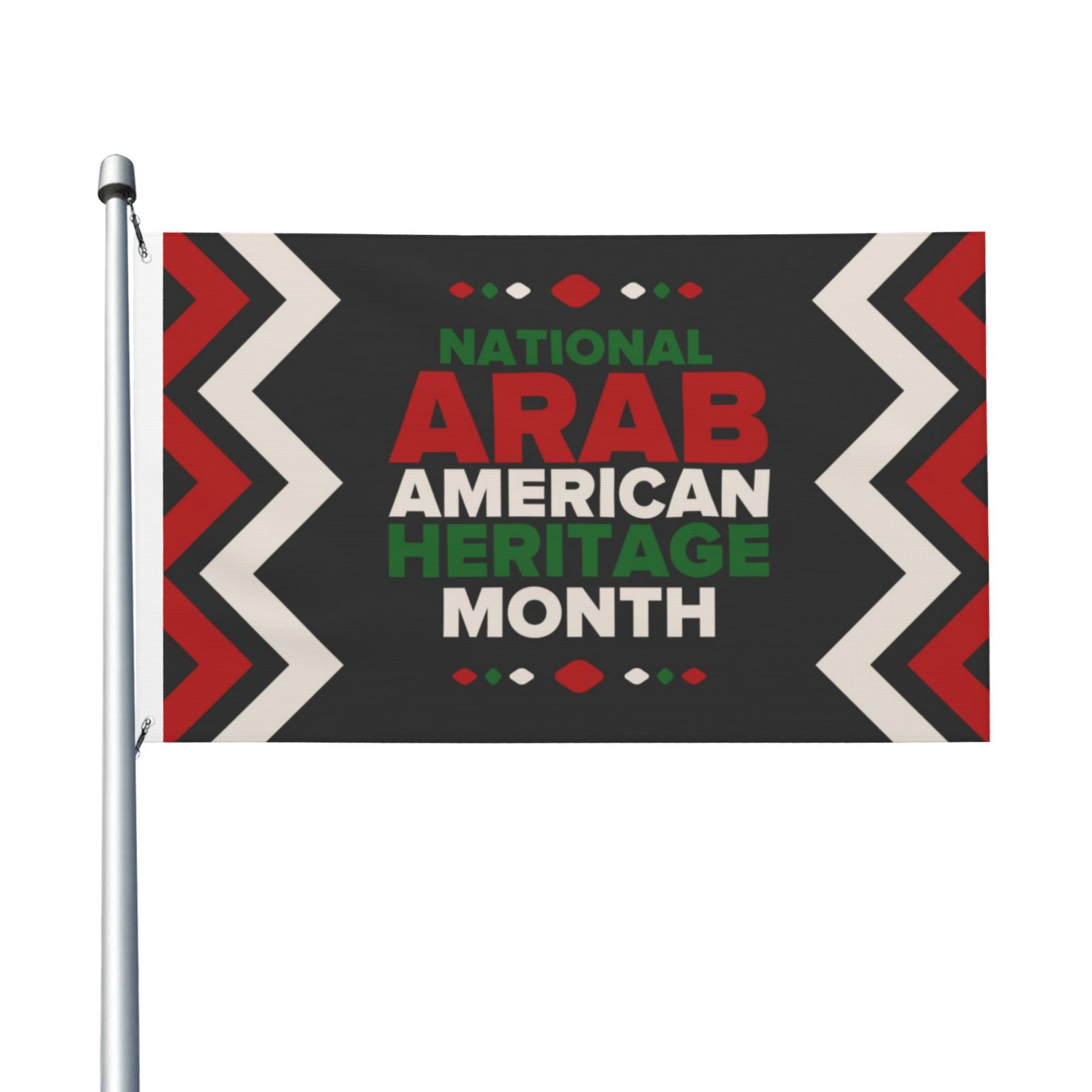 Arab Ame-rican Heritage Month Flag 3x5 Ft Double-Sided Flag Outdoor ...