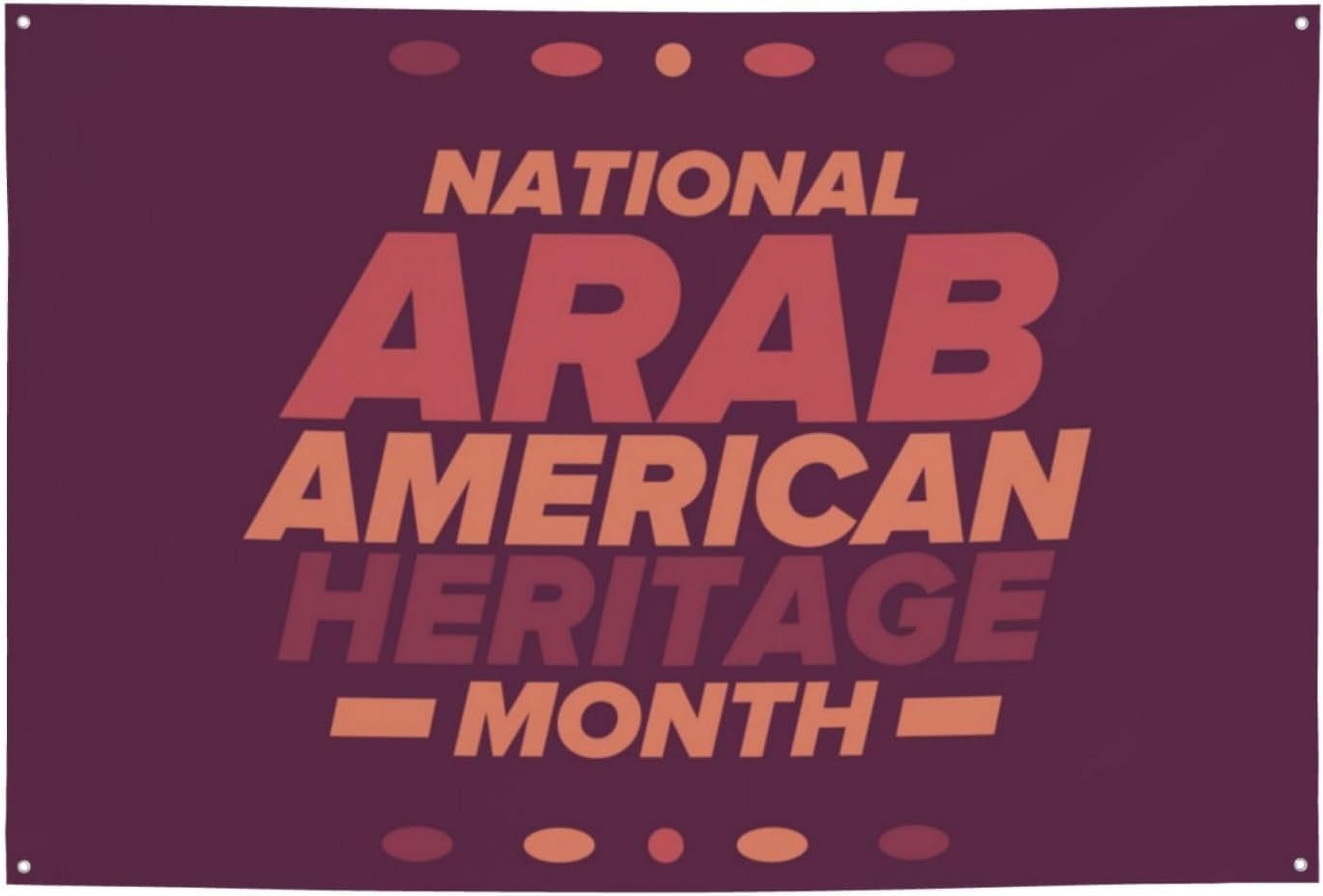 Arab American Heritage Month Banner Backdrop Flag Tapestry Party ...