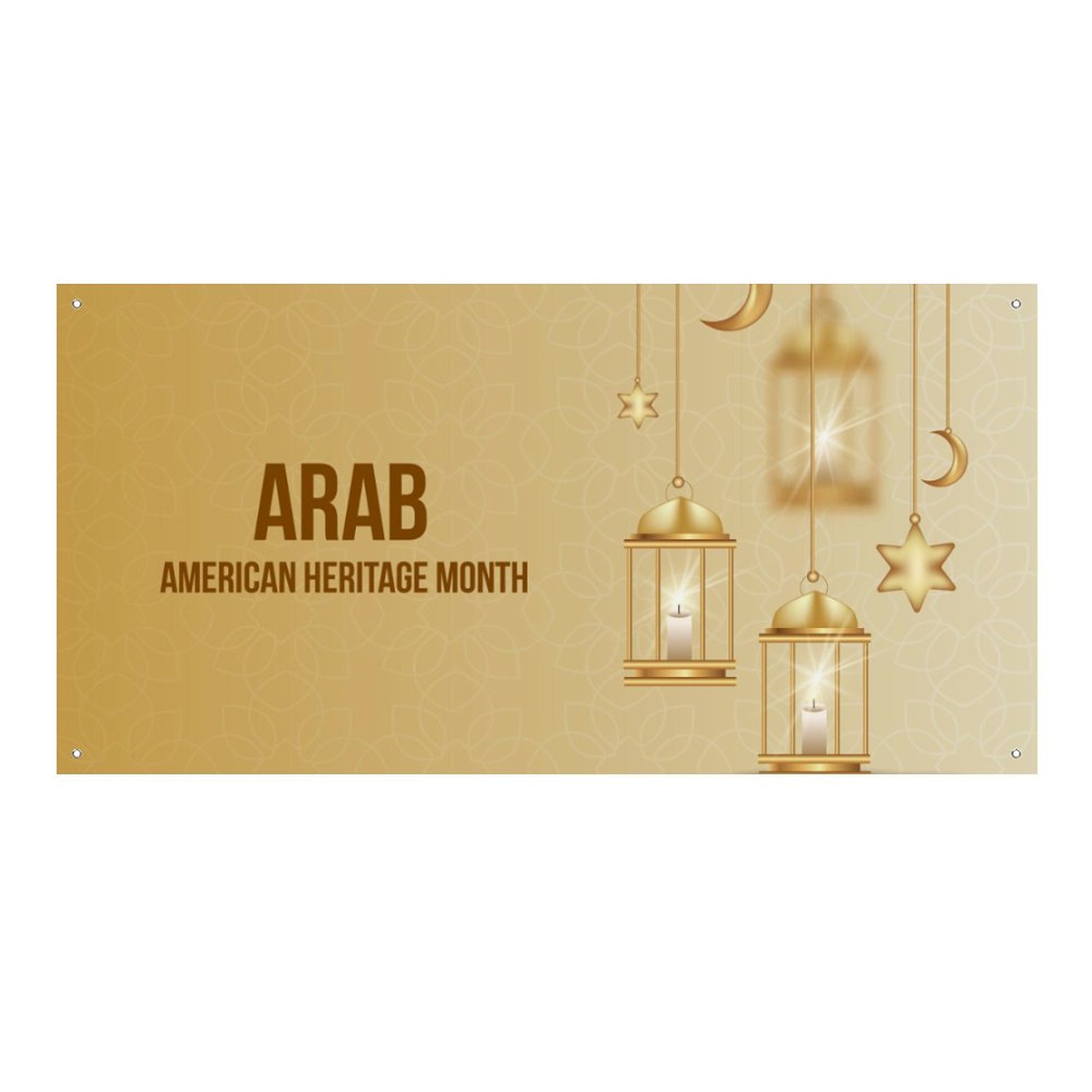 Arab American Heritage Month Banners Flag Hanging Backdrop Sign Wall ...