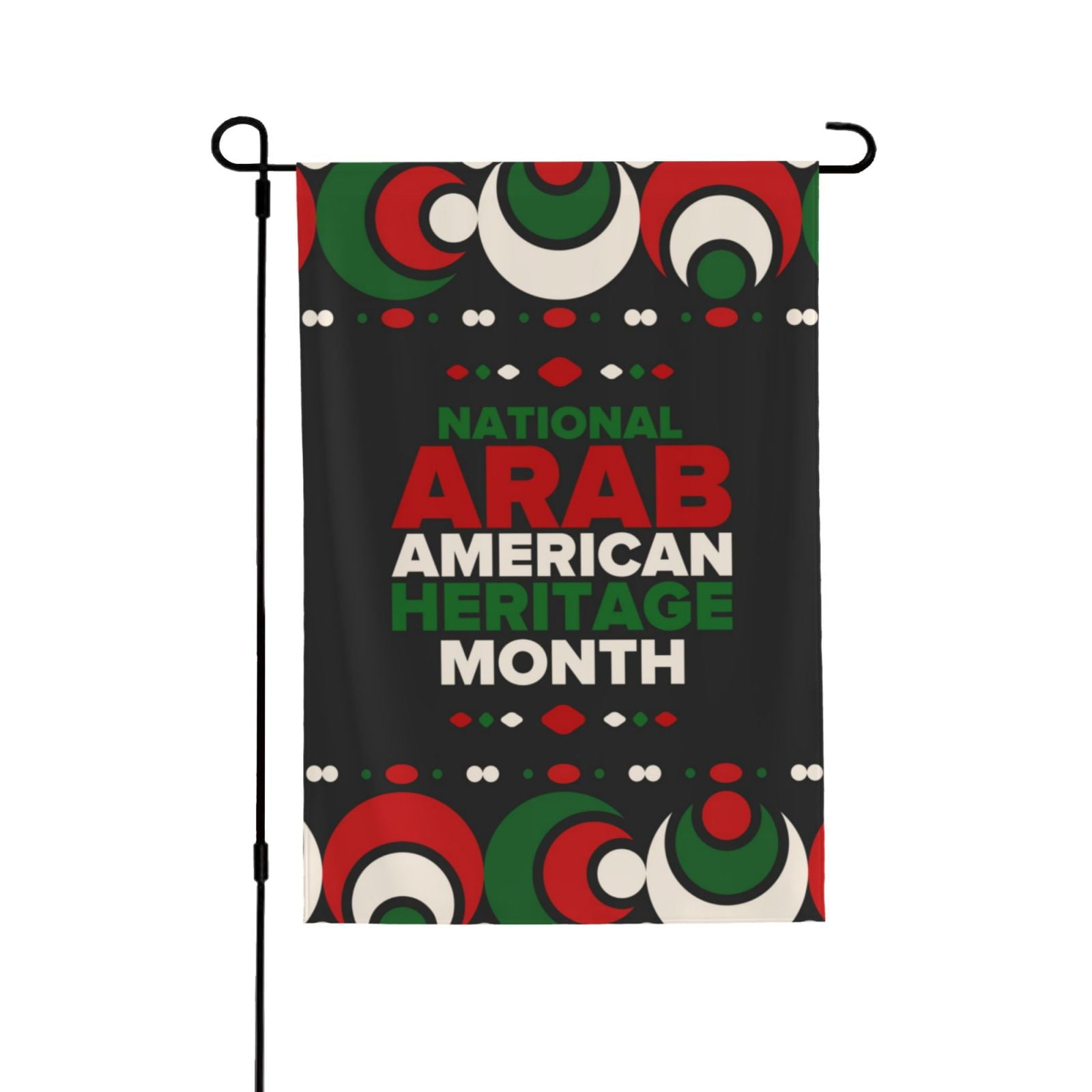 Arab American Heritage Month Flag Double Sided Garden Flag 28×40in Inch ...