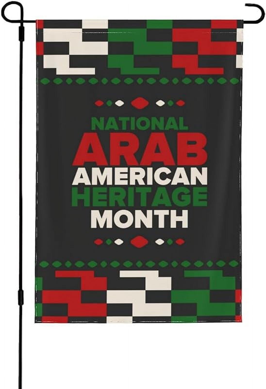 Arab American Heritage Month Garden Flags 12.5 x 18 Inches Double-Sided ...