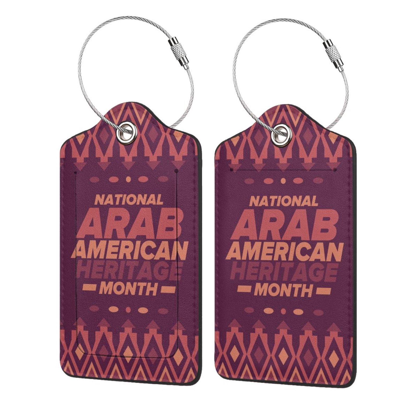Arab American Heritage Month Luggage Tags for Suitcase PU Privacy Cover ...